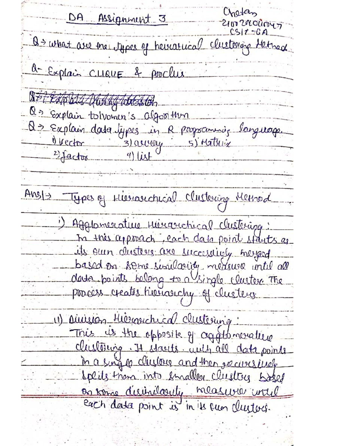 Da as 3 - Btech - Studocu