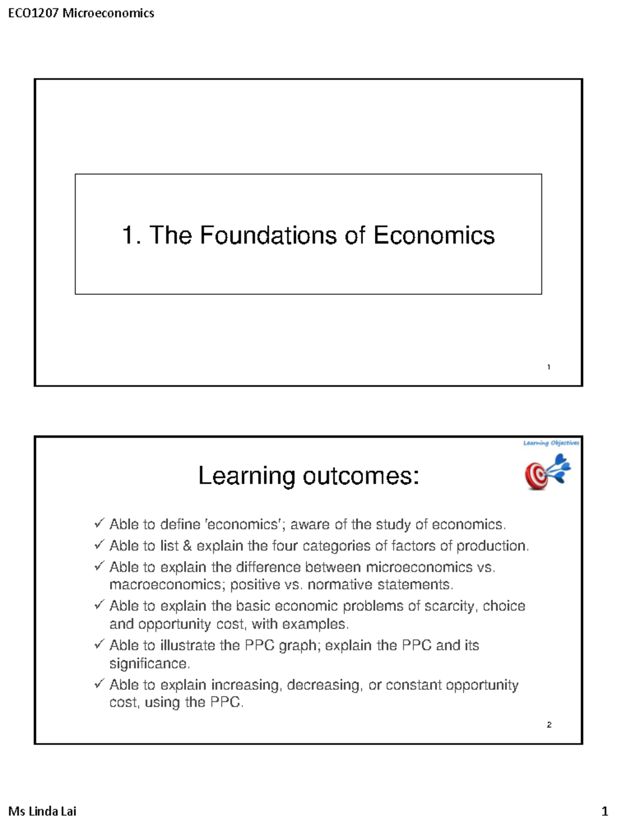 1 The Foundation of Economics - handouts - The Foundations of Economics ...