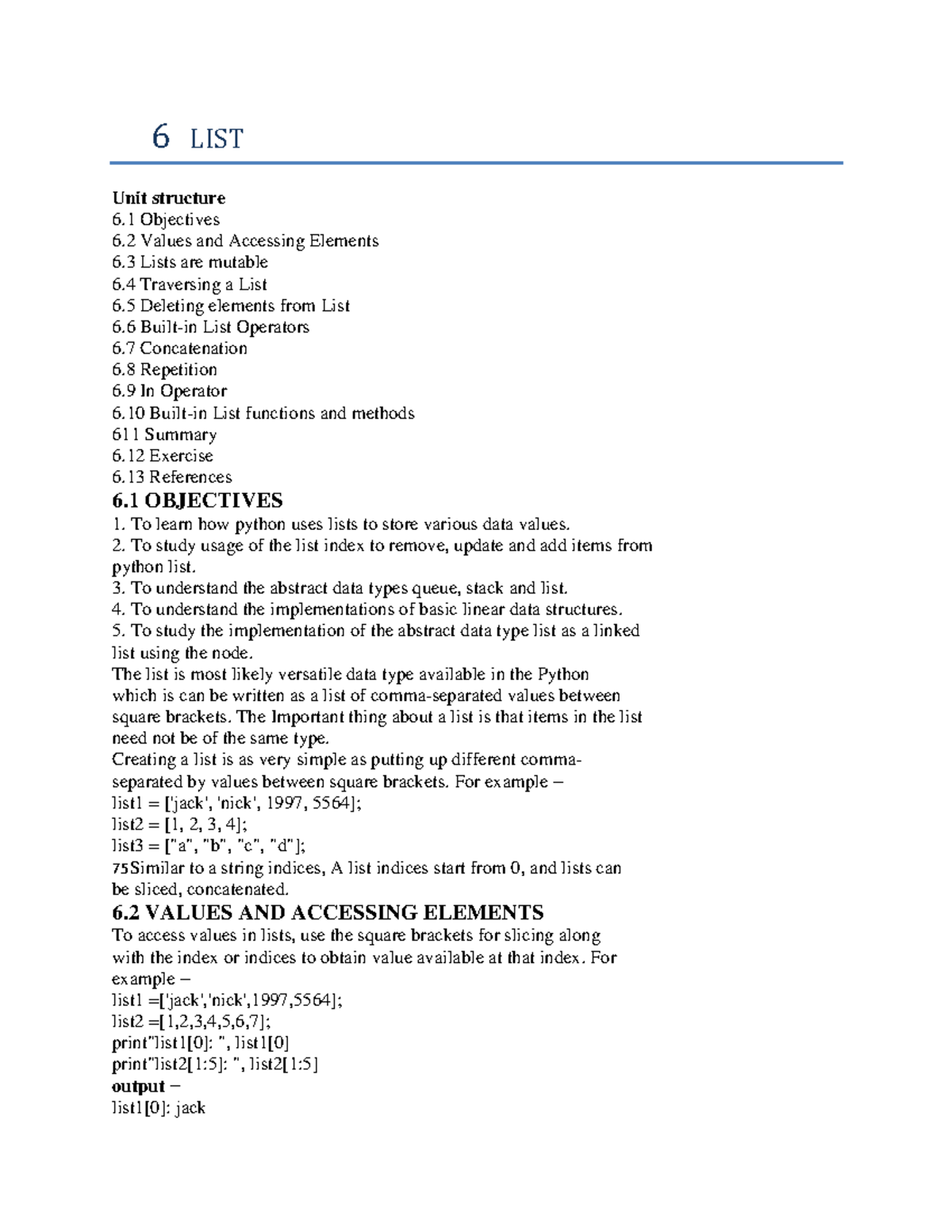 6 LIST - Hey friends! This thread contains quality notes/handout for ...