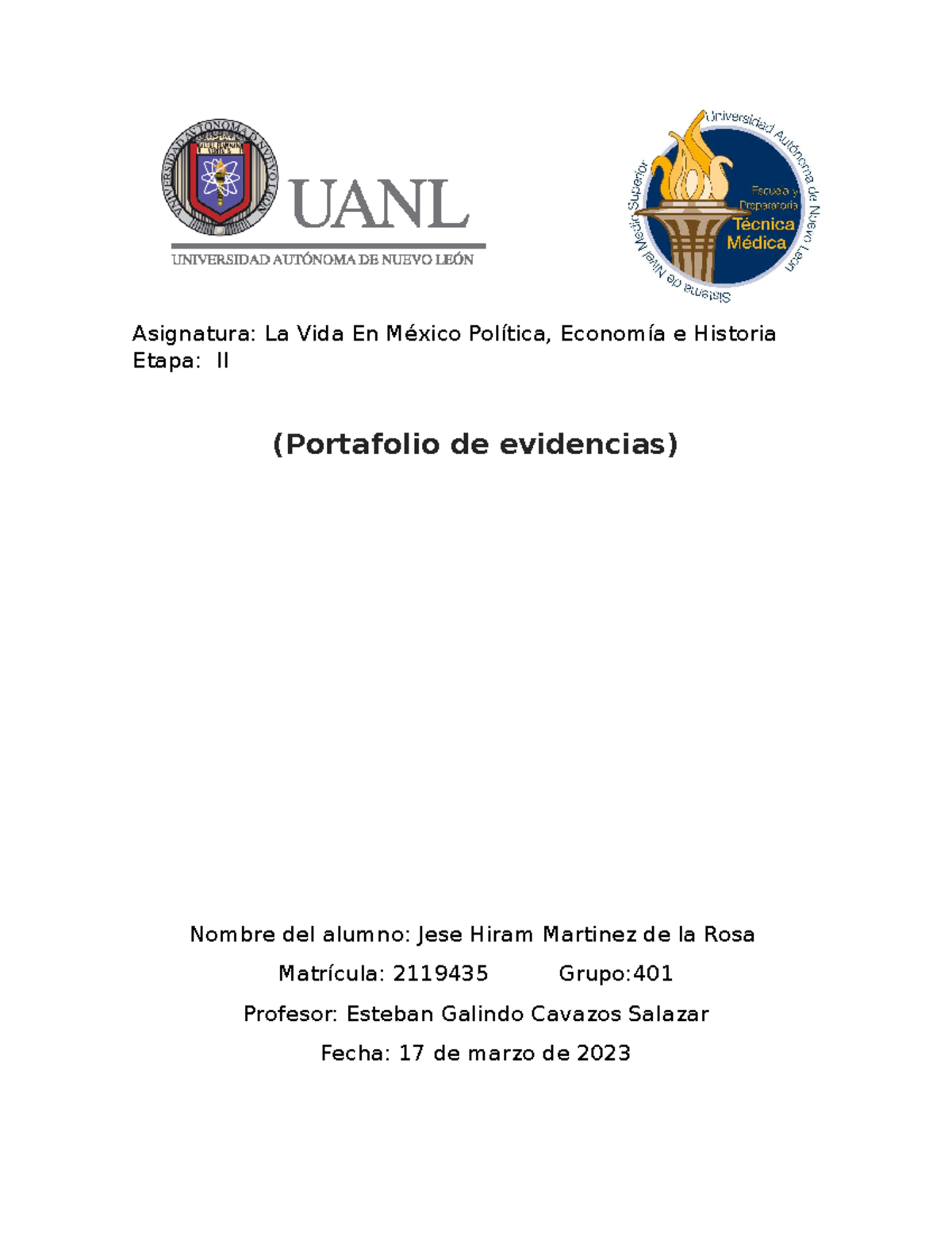 JHMR E2 Lvmpeh - ev 2 historia - Asignatura: La Vida En México Política, Economía e Historia ...