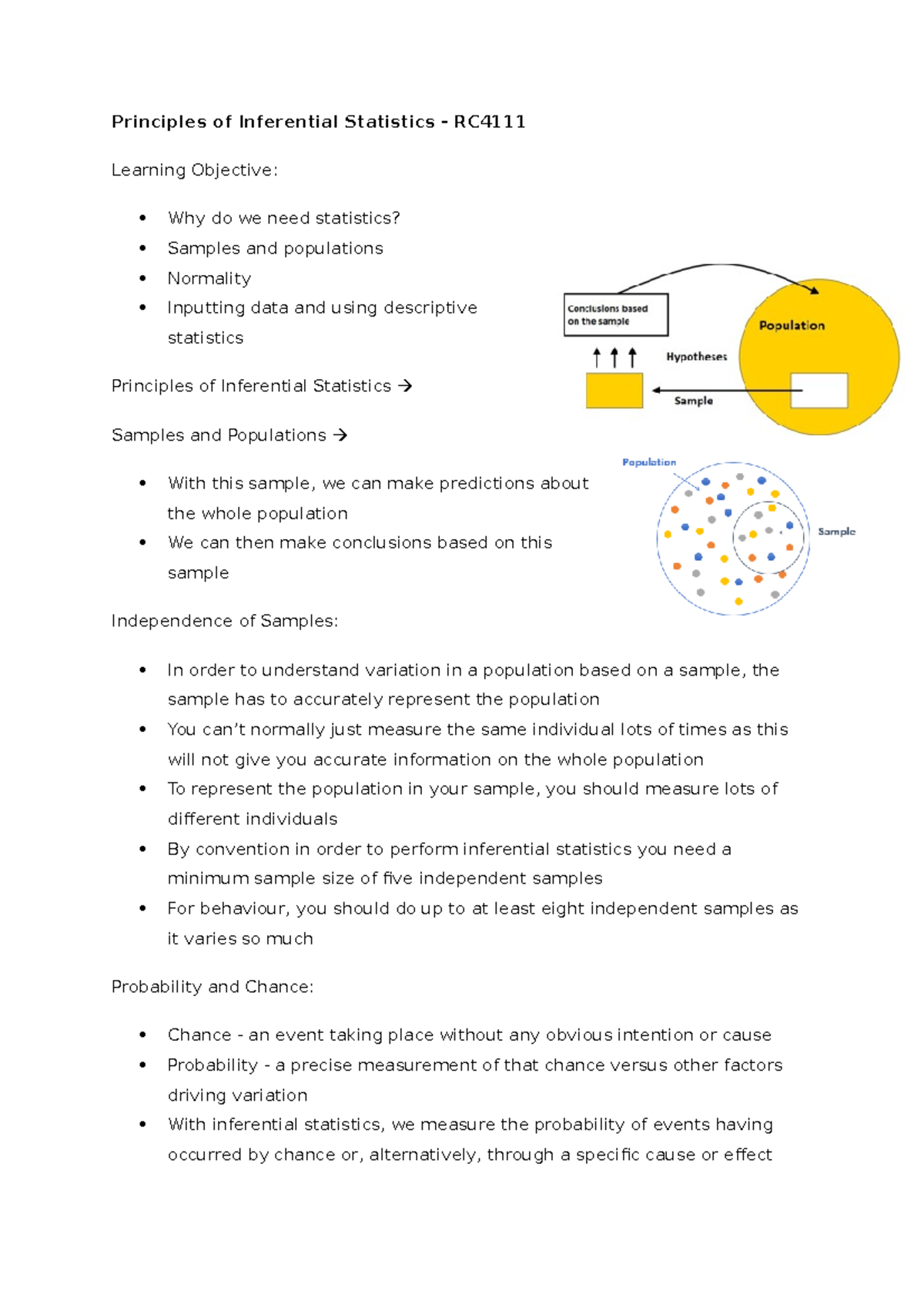 Lesson 7 - Principles of Inferential Statistics - Principles of Inferential Statistics - RC ...