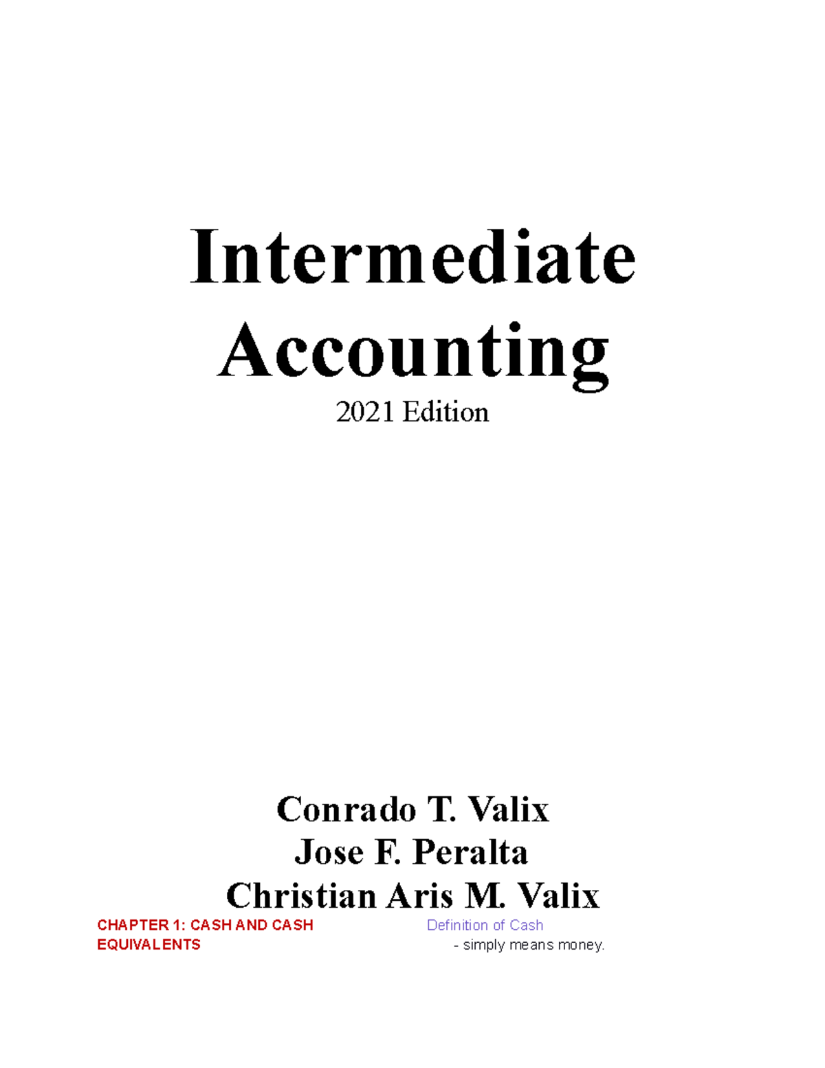 Intermediate Accounting I - Intermediate Accounting 2021 Edition ...
