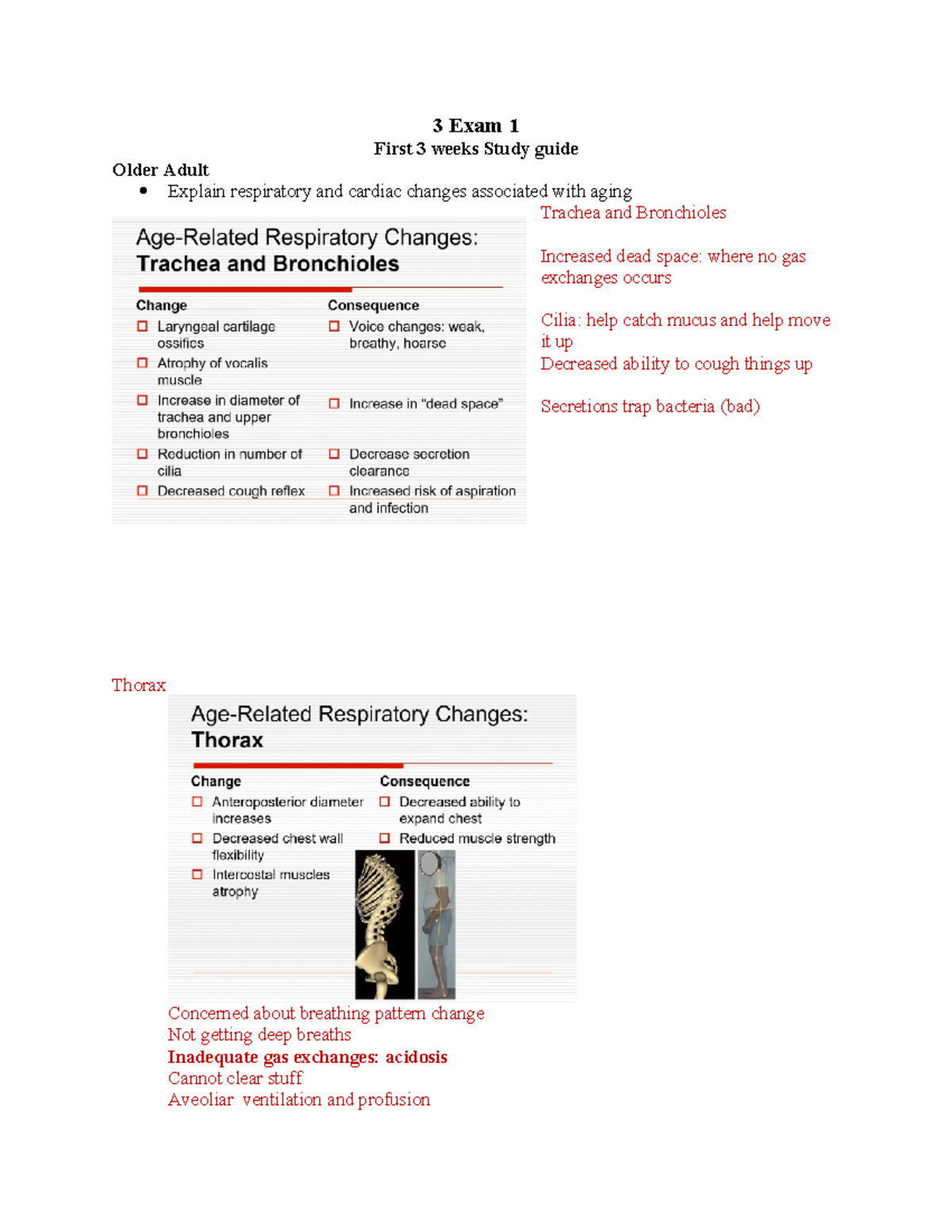 Exam ONE Complete Study Guide - 3 Exam 1 First 3 weeks Study guide ...