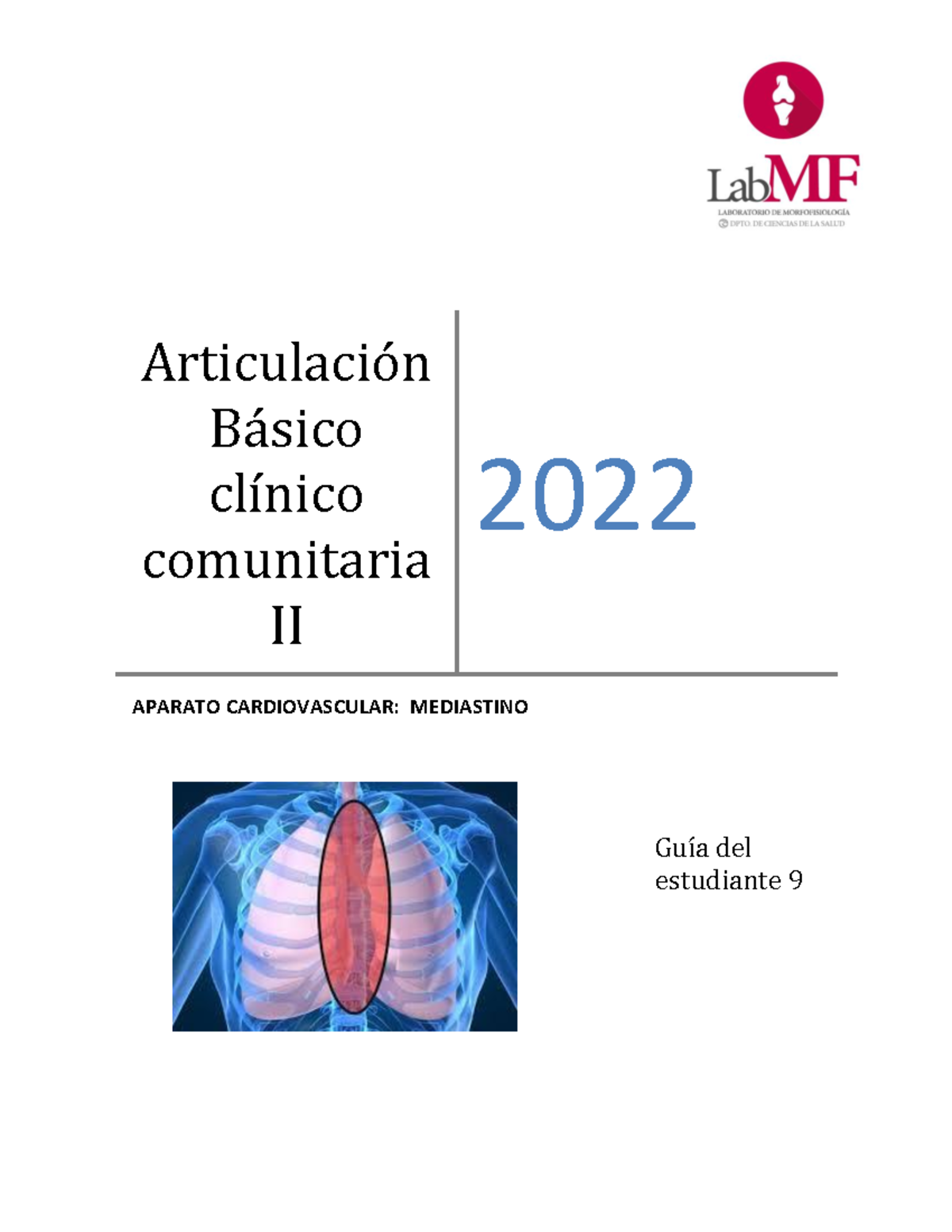 GUIA-9- Mediastino 1 - ArticulaciÛn B·sico clÌnico comunitaria II 2022 ...