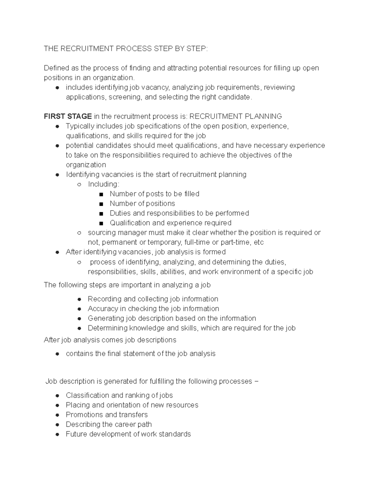 Human Resources: Recruitment Process - THE RECRUITMENT PROCESS STEP BY ...