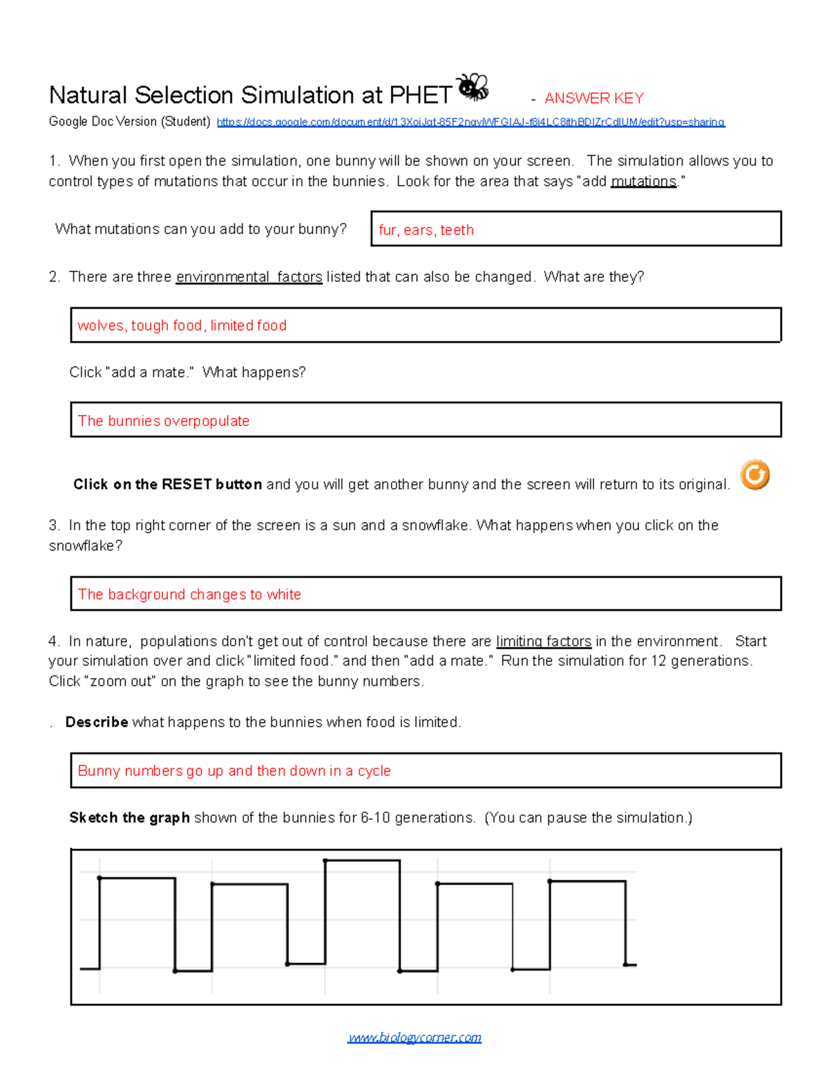 Natural Selection Simulationat Phetkey-1 - Natural Selection Simulation ...
