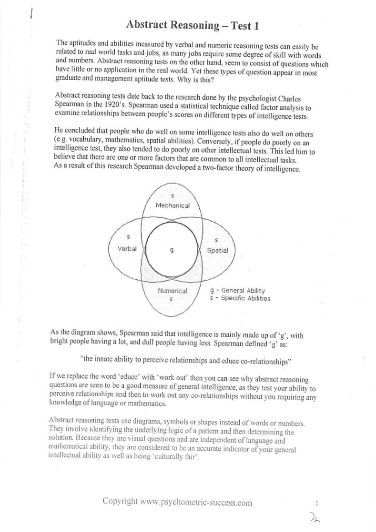 Afpsat Reviewer.pdf - Abstract Reasoning Test 1 The aptitudes and ...