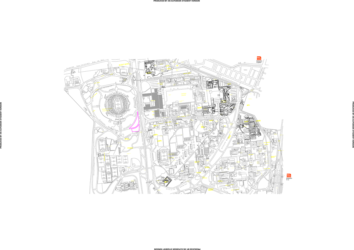Plano UNAM - PRODUCED BY AN AUTODESK STUDENT VERSION GASOLINERA COPILCO ...