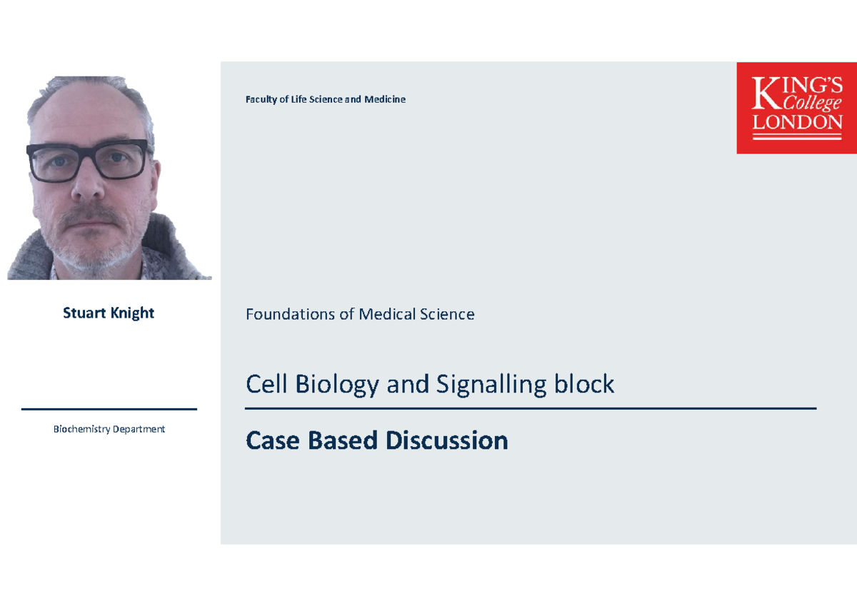 CBS Cell Structure and Organele Case Based Discussion - Case Based ...
