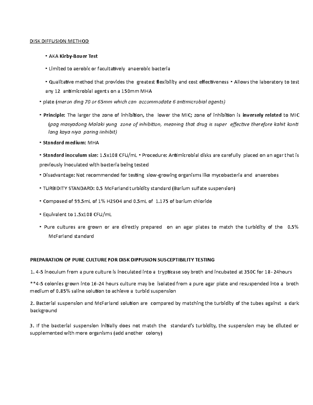 DISK Diffusion Method - DISK DIFFUSION METHOD AKA Kirby-Bauer Test ...