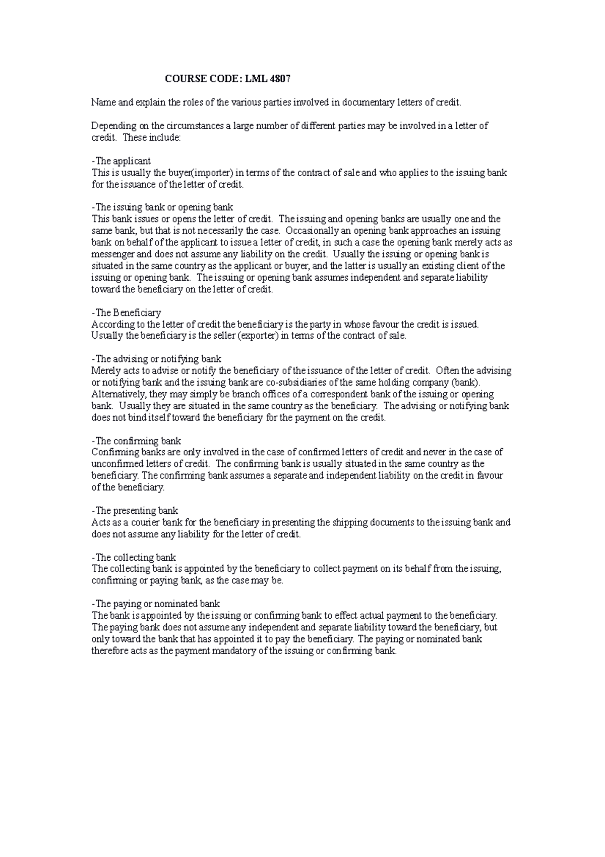 LML4807 2 - It’s notes - COURSE CODE: LML 4807 Name and explain the ...