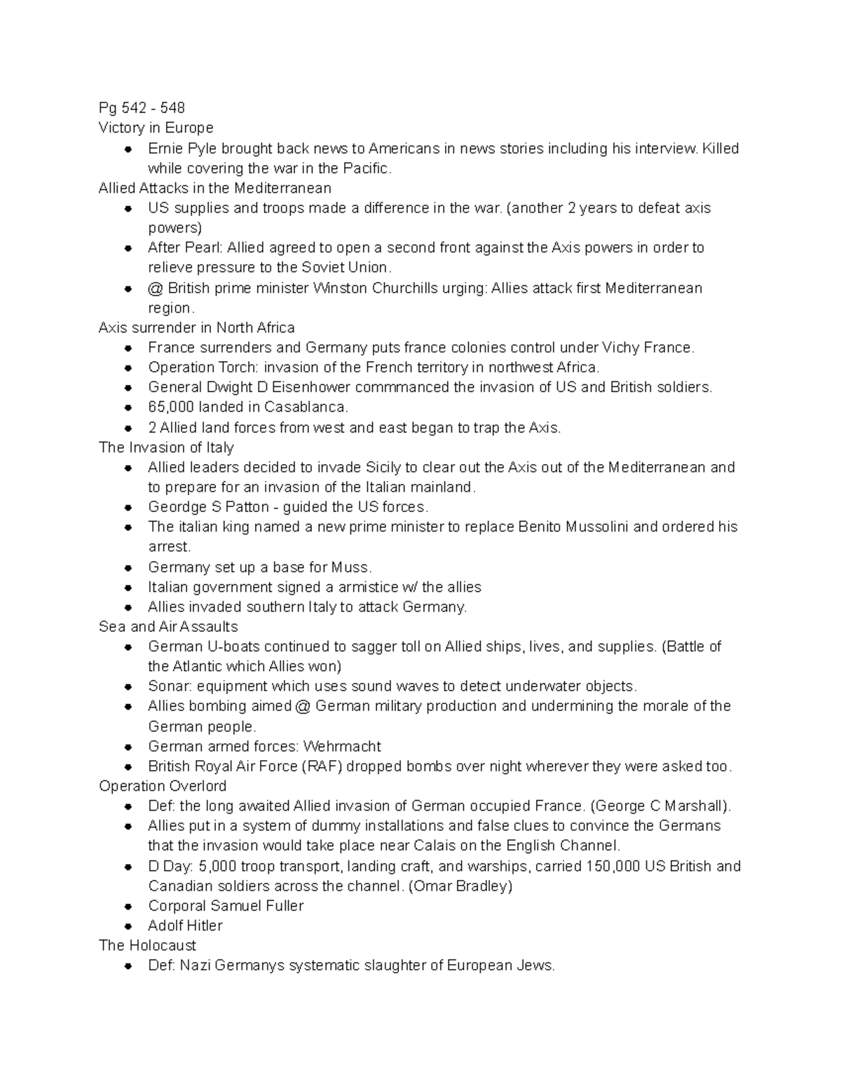 Untitled document - Lecture notes 542-548 - Pg 542 - 548 Victory in ...