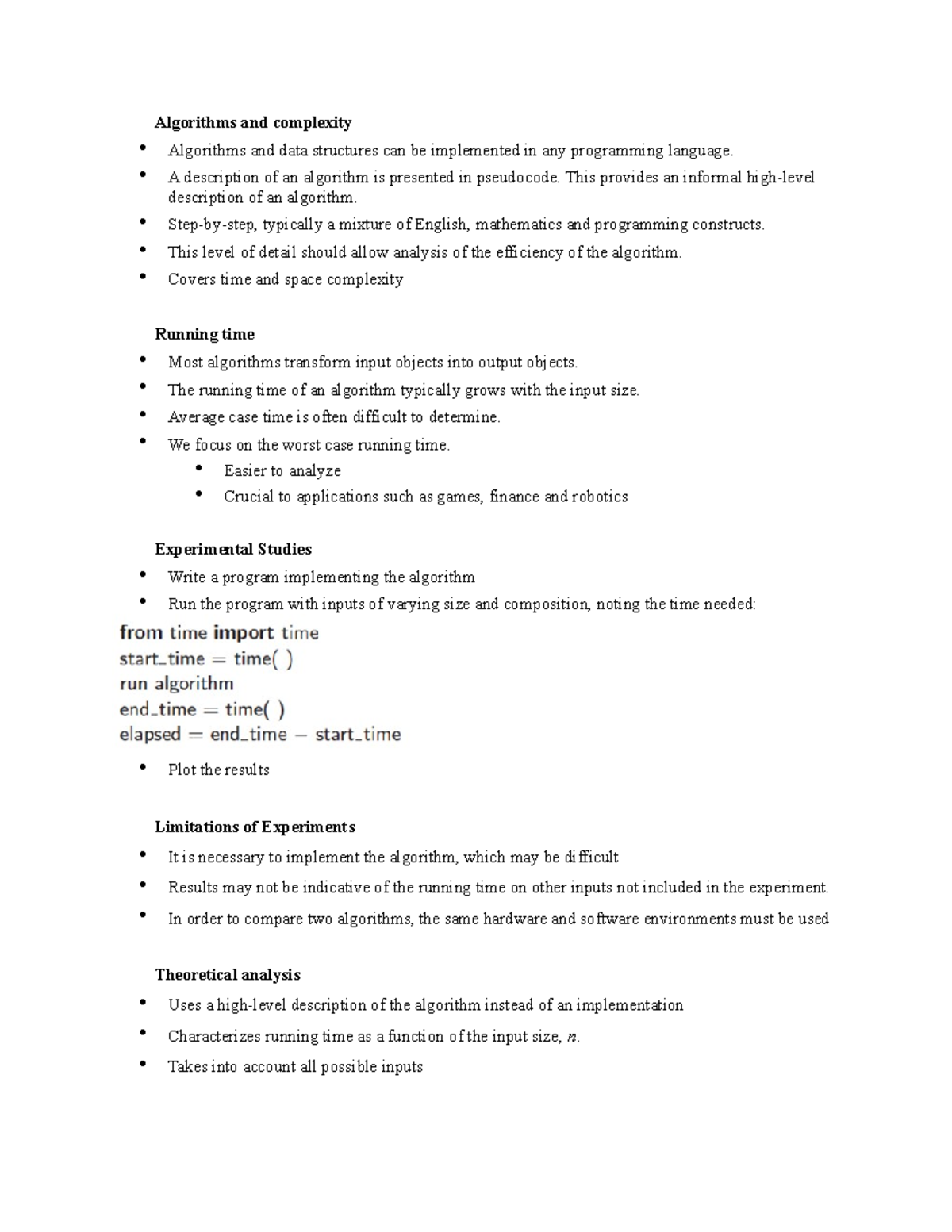 HIT220 Lecture 1 - Algorithms and complexity Algorithms and data structures can be implemented ...