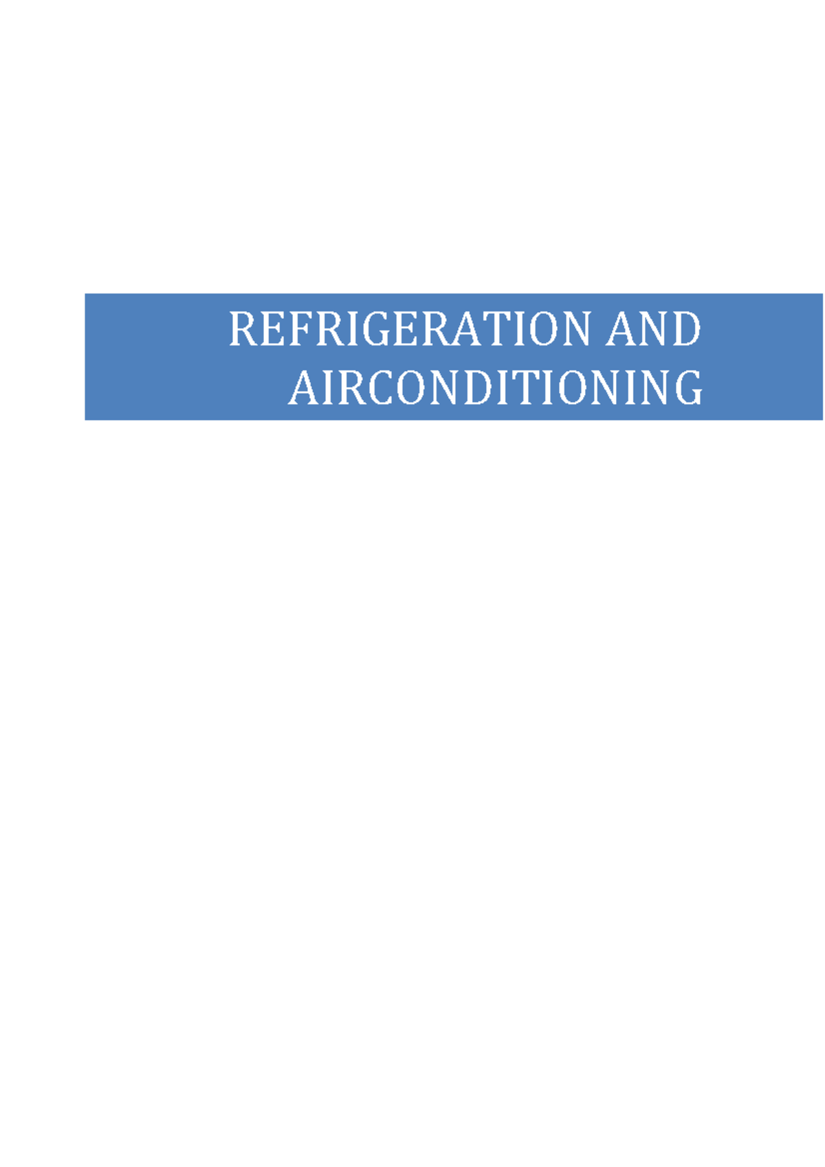 RAC- Notes - refrigeration - REFRIGERATION AND AIRCONDITIONING ...