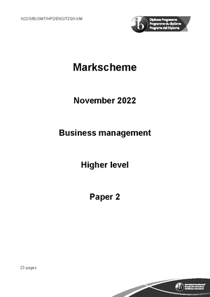 IB Business Management Paper 3 Info - Paper 3 (1 hour and 15 minutes ...