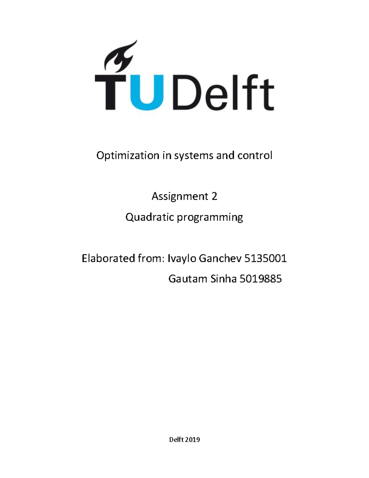 Qp Assignment Fully Done Homework Warning Tt Undefined Function 32 Optimization In