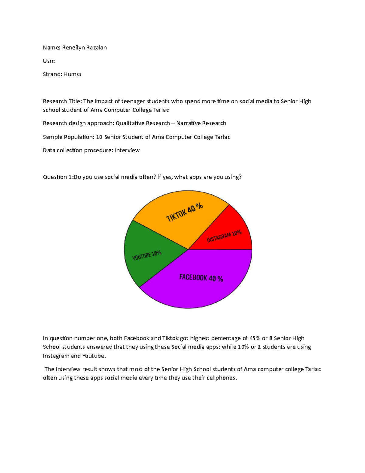 Bebe research - faudgwidhas - Name: Reneilyn Razalan Usn: Strand: Humss ...