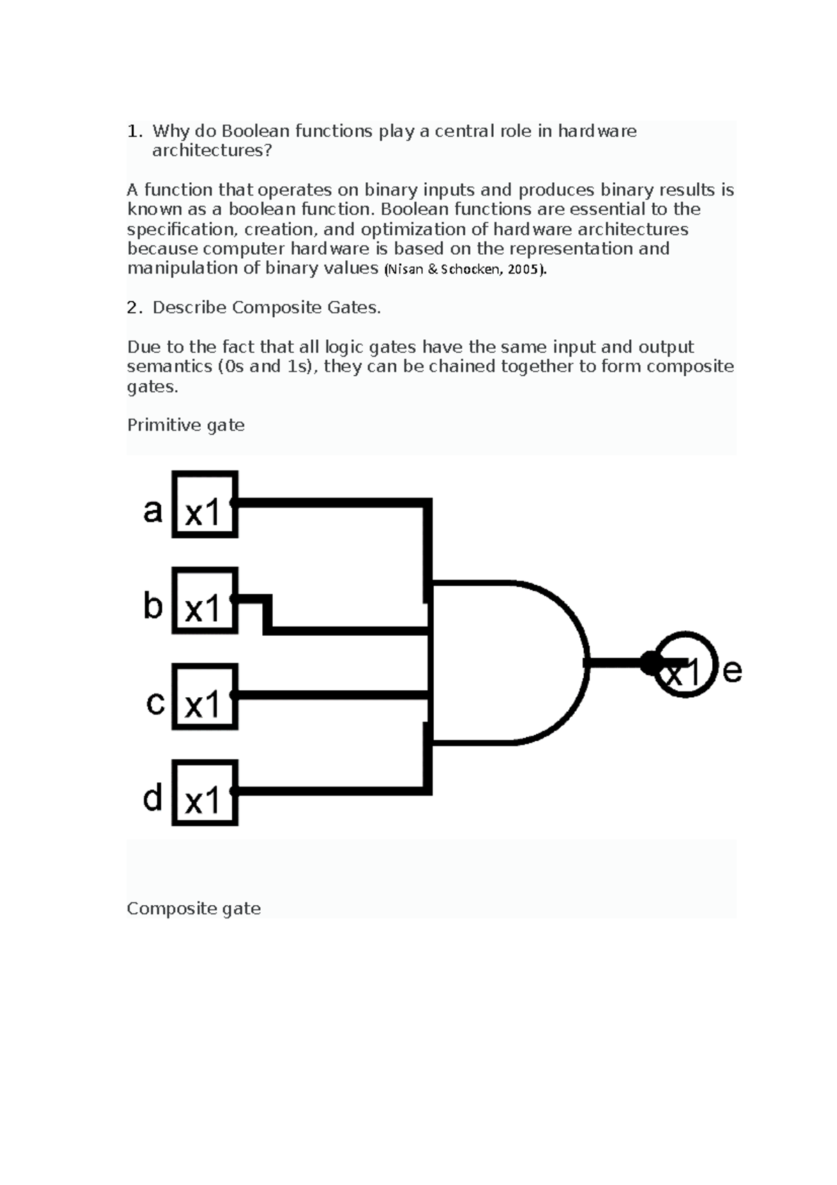 Discussion assignment unit 1 - Why do Boolean functions play a central role in hardware - Studocu