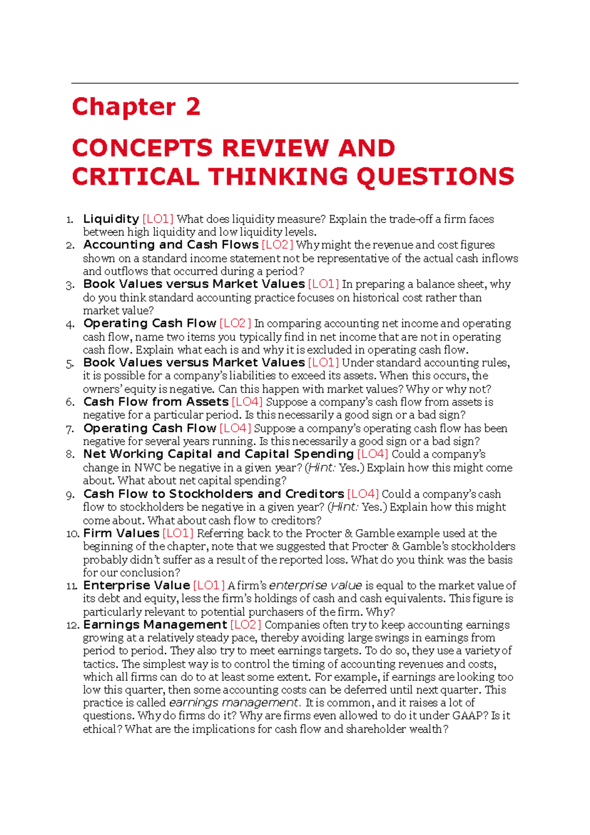 Chapter 2 Questions - these are tutorial slides we have to do. the ...