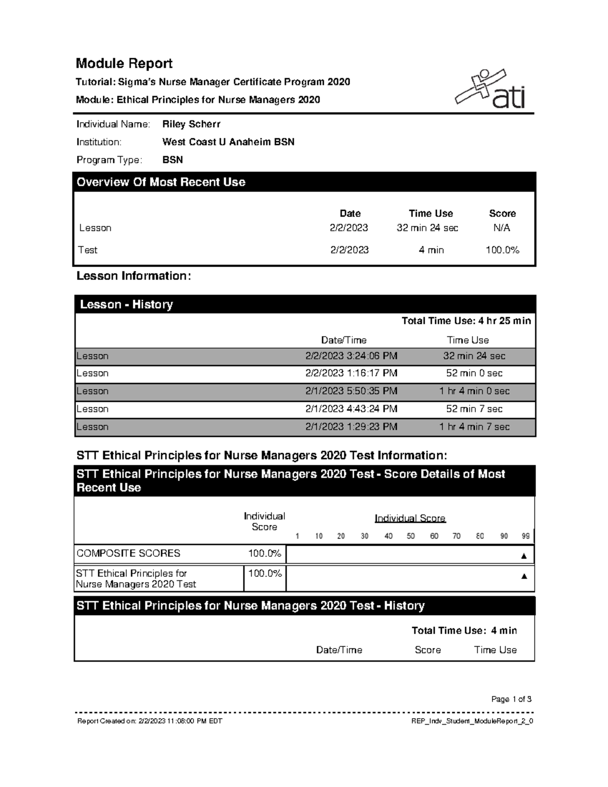 Report (95) - nurse touch - Module Report Tutorial: Sigma's Nurse ...