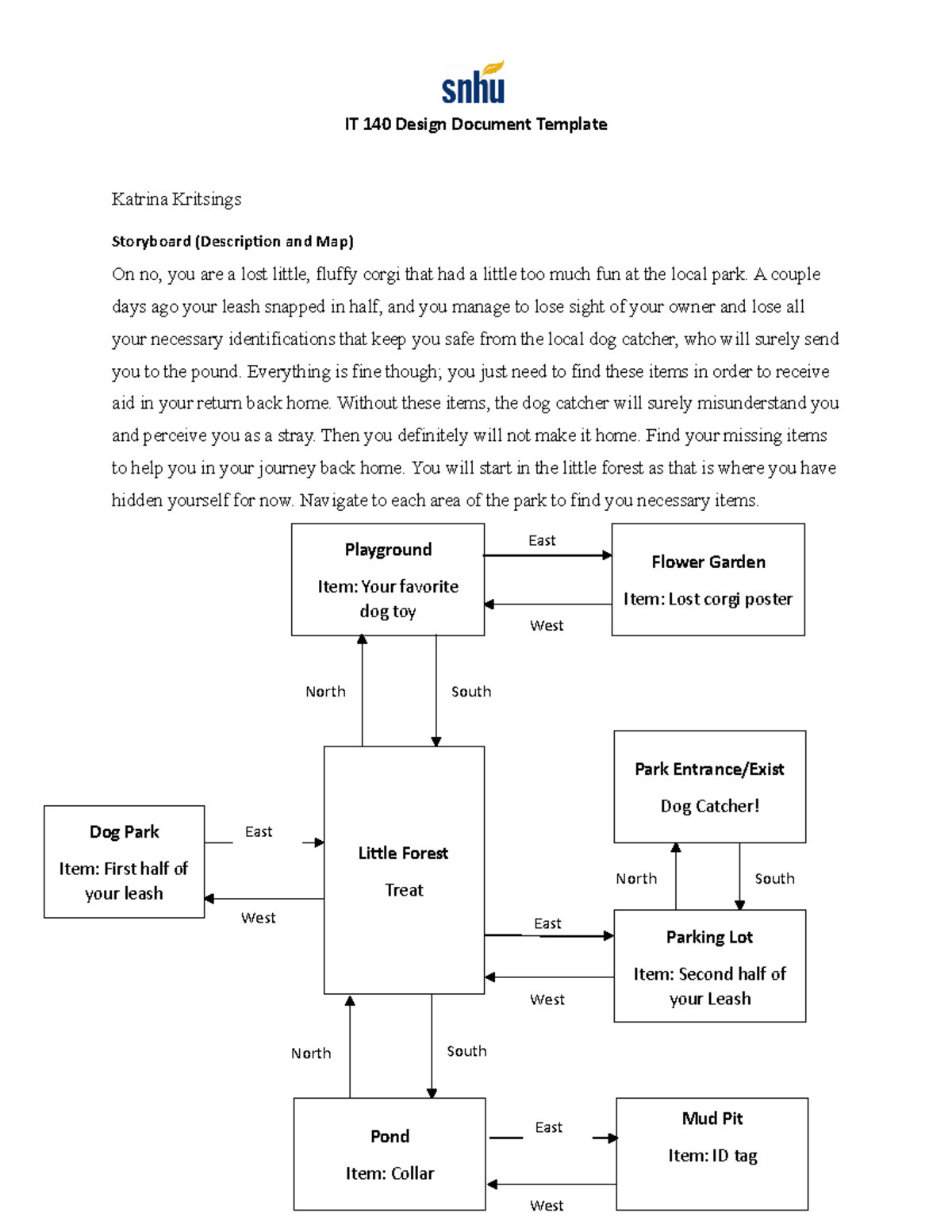 Project 1 - IT 140 Design Document Template Katrina Kritsings ...