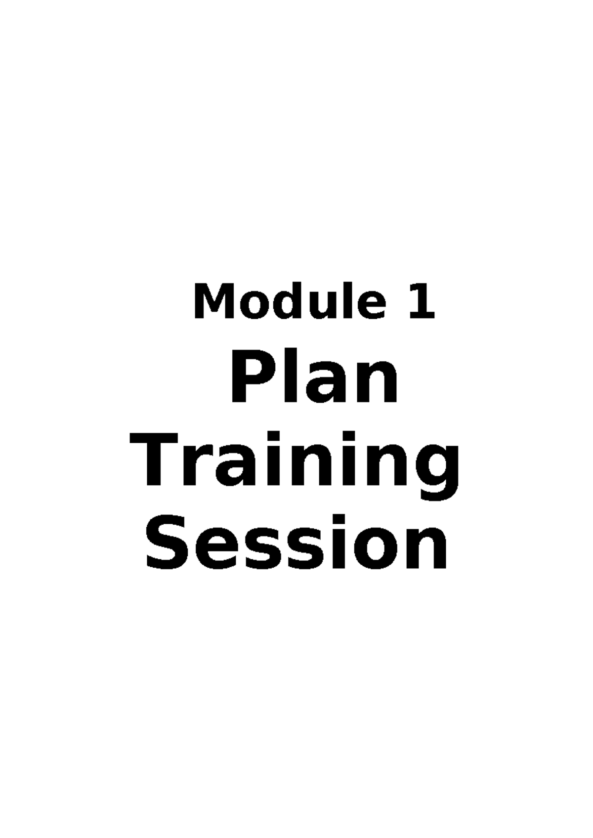 Additional docs for OAP - Module 1 Plan Training Session CERTIFICATE OF ...