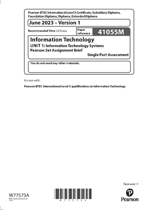 BTEC Level 3 Unit 7 Assignment 2 - Unit 7: Mobile Apps Development ...