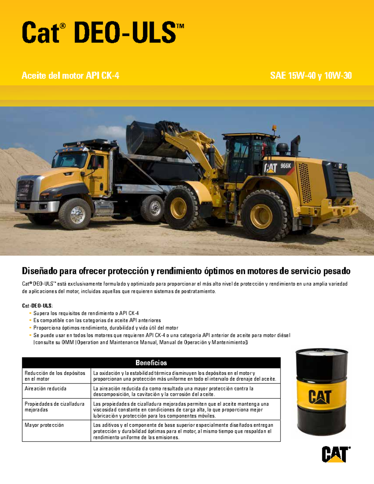 Cat® DEO-ULS 10W-30 (200 L) - Diseñado para ofrecer protección y ...