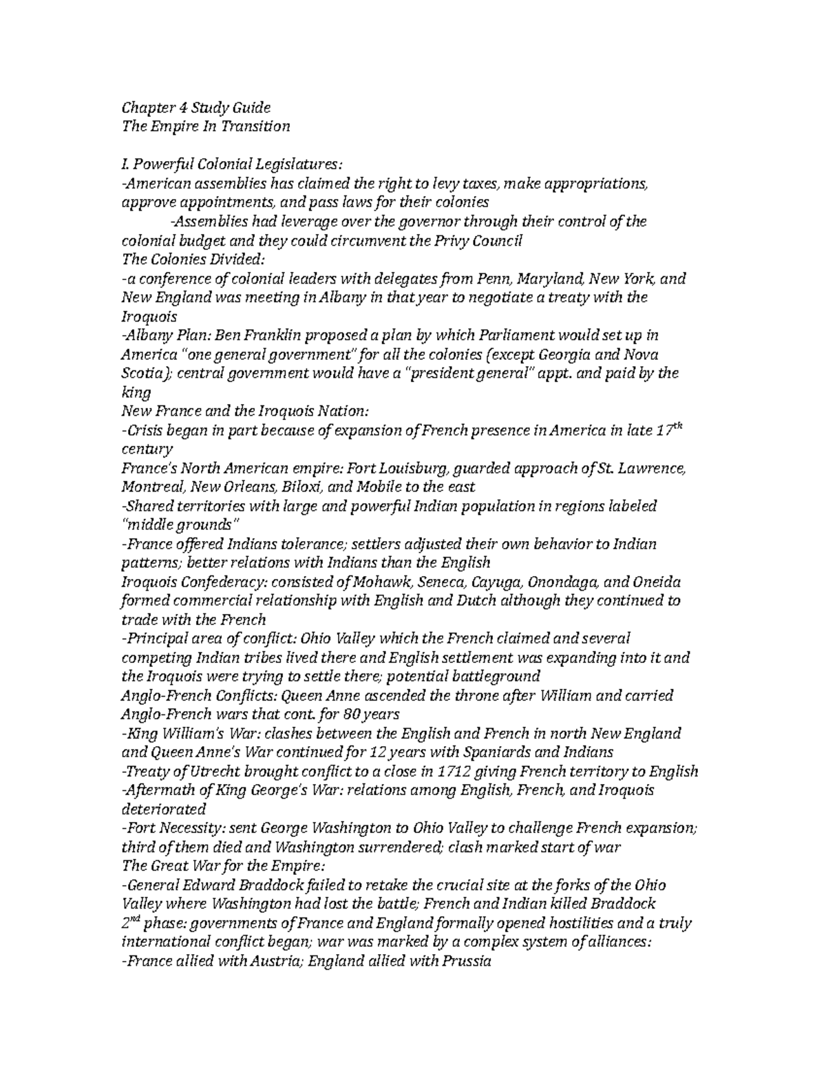 Chapter 4 study guide - Chapter 4 Study Guide The Empire In Transition ...