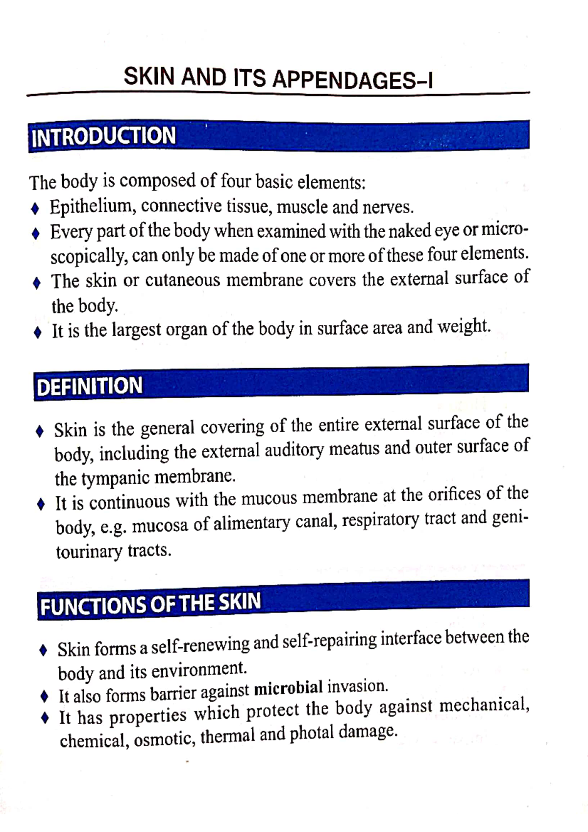 Skin and its appendages - introduction - Bachelor of Ayurveda medicine ...