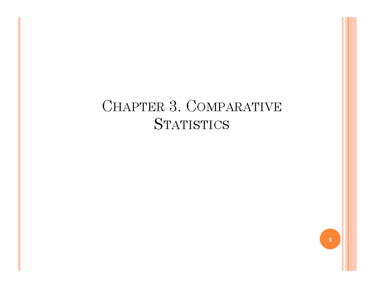 Chapter 5. Comparative statistics - CHAPTER 3. COMPARATIVE STATISTICS ...
