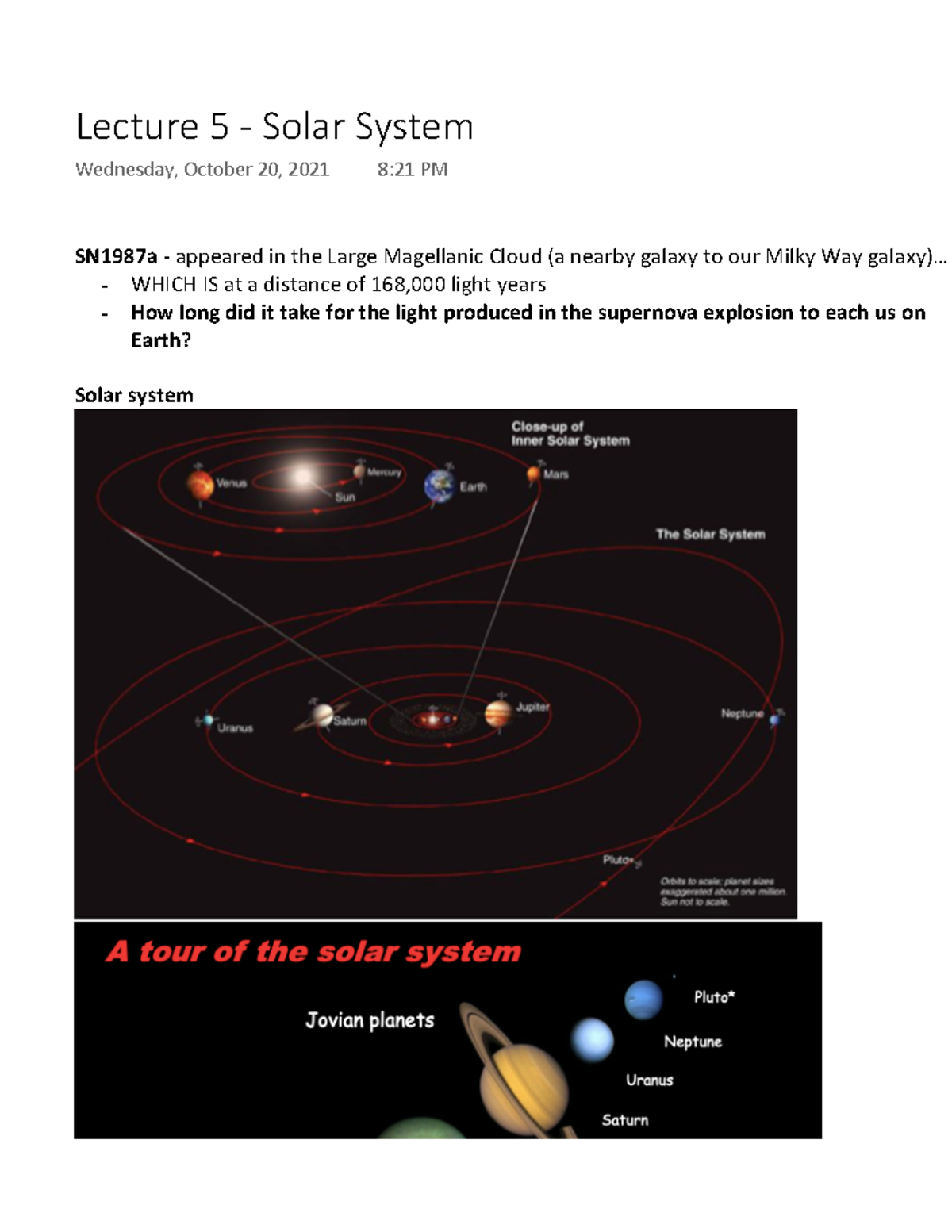 Lecture 5 - Solar System - UWO - Studocu