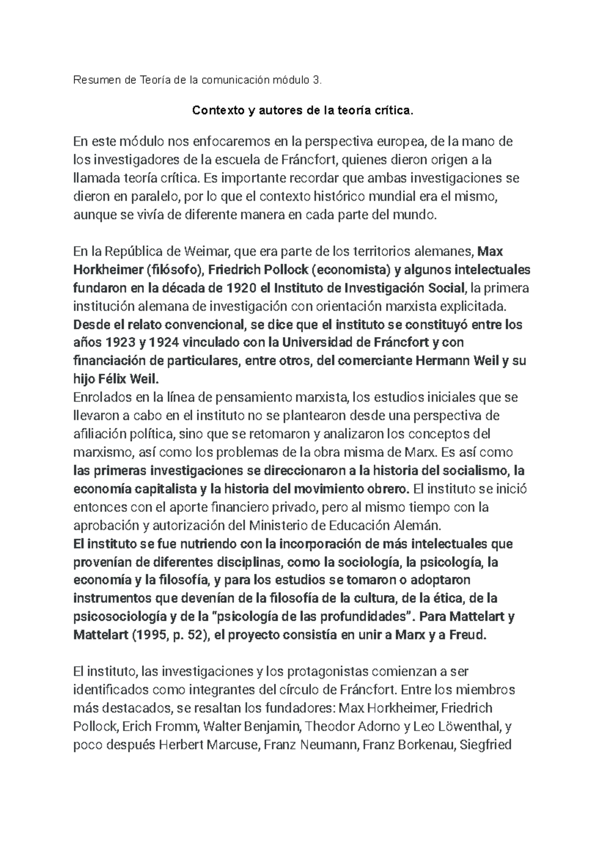 Documento sin título - Resumen de Teoría de la comunicación módulo 3 ...