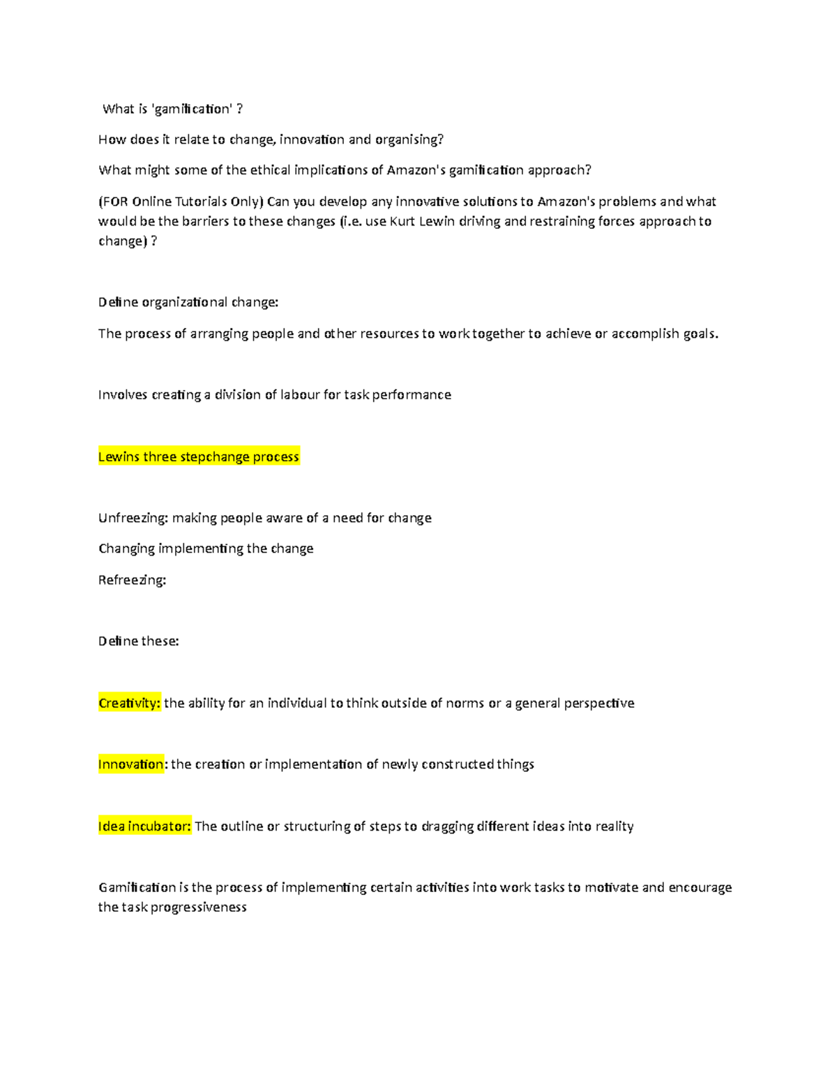 What is the new notes of learning 1823 - ECON3205 - UWA - Studocu