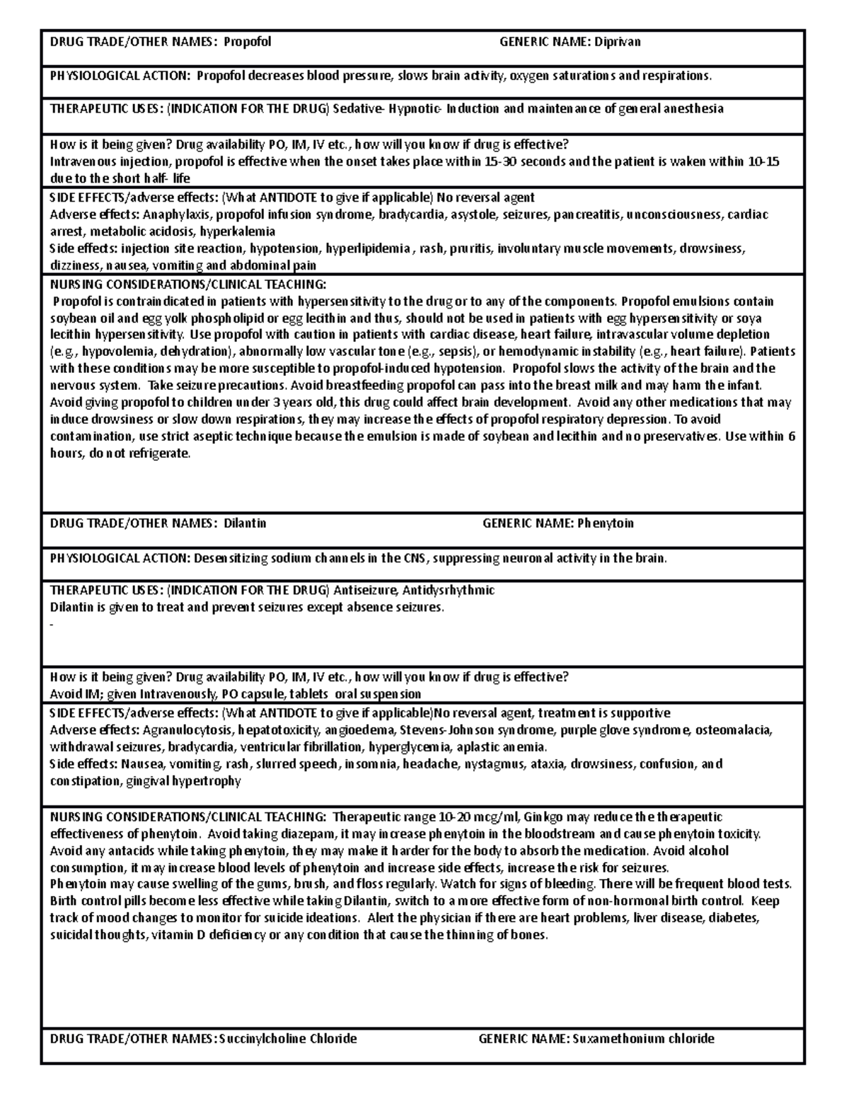 Michelle Person DRUG CARD Propofol June 07, 2021 - DRUG TRADE/OTHER ...