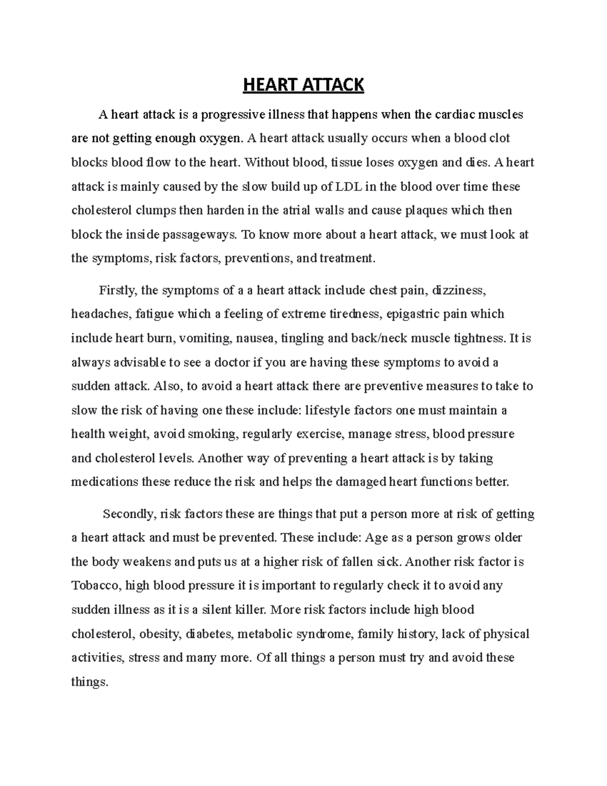 Heart attack (how it works, risks and signs snd symptoms) - HEART ...