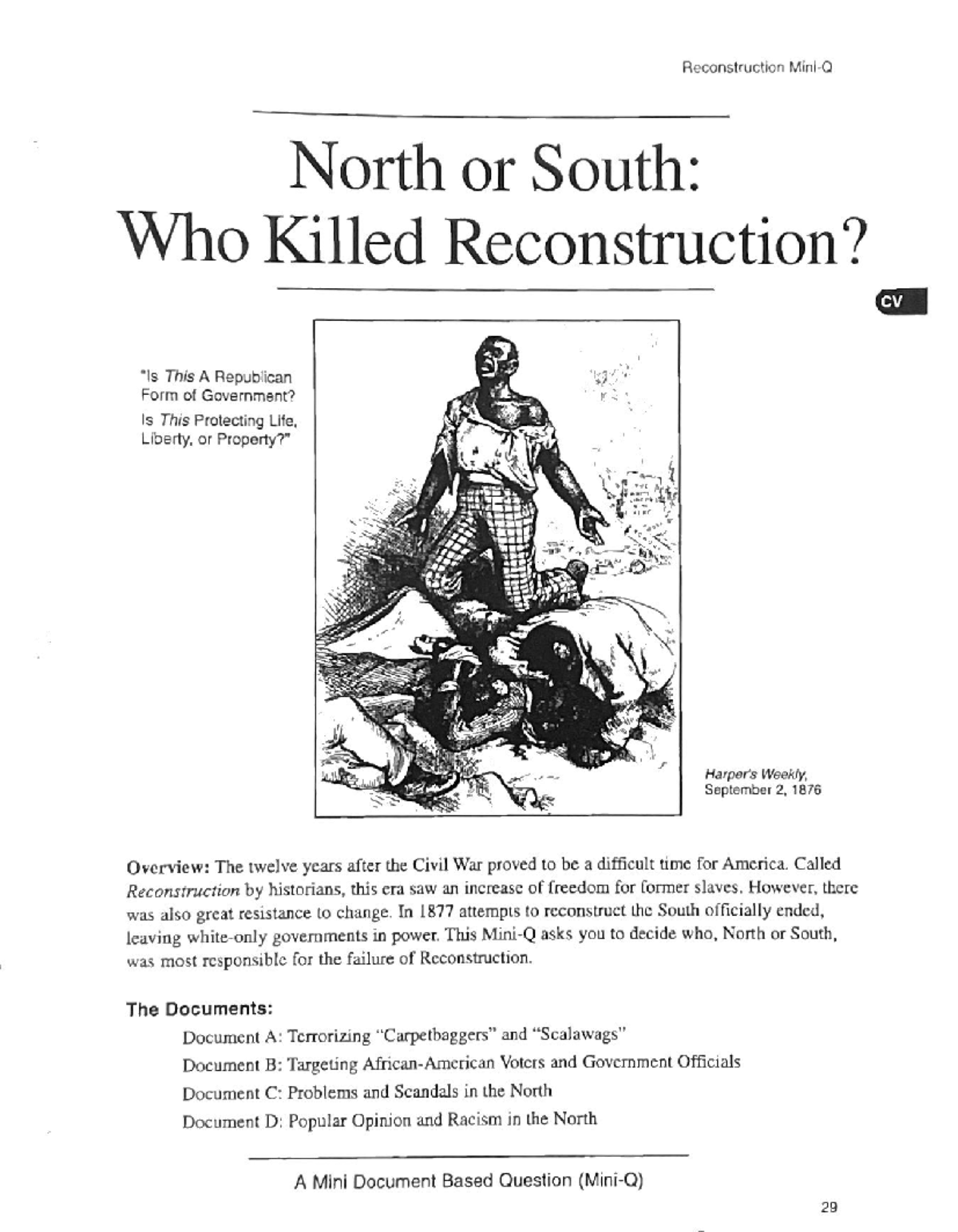Reconstruction DBQ - DBQ reconstructoin - Reconstruction North or South ...