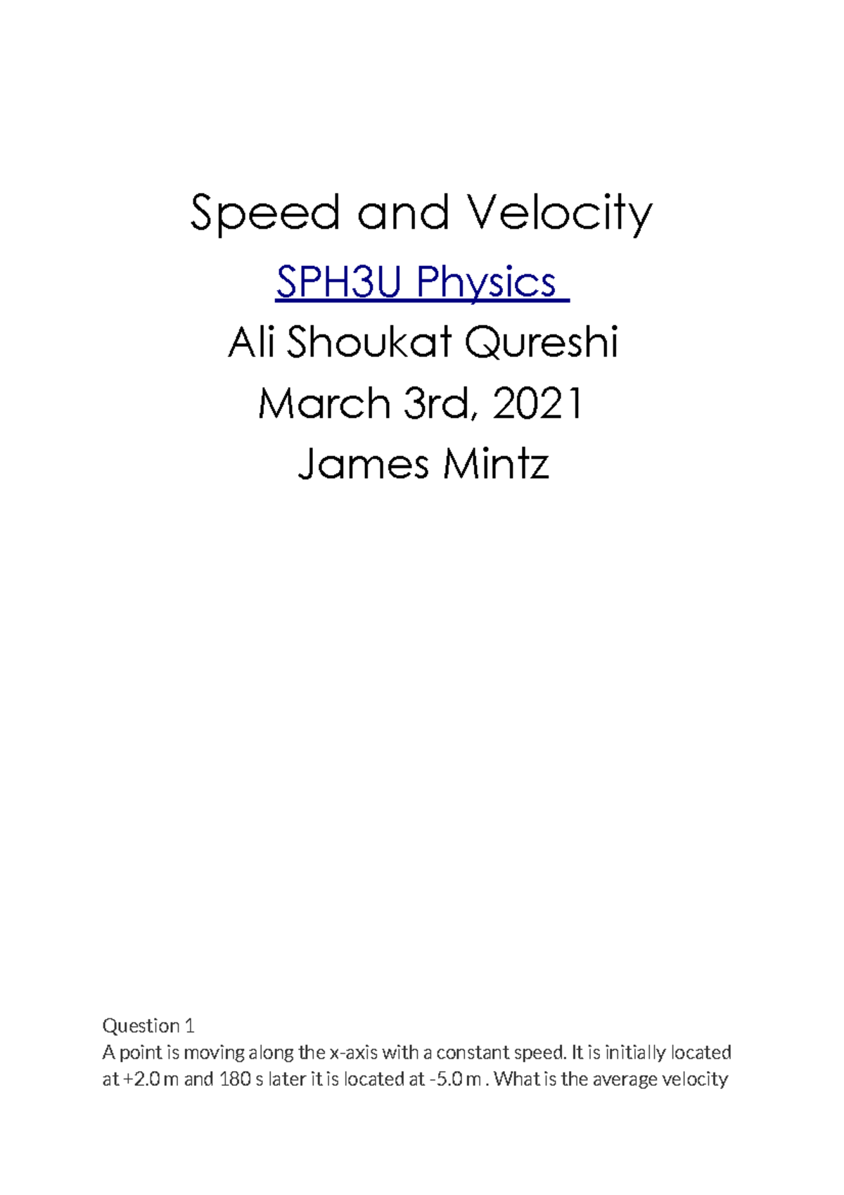 Speed and Velocity - An electric field vector, E , is a characteristic ...