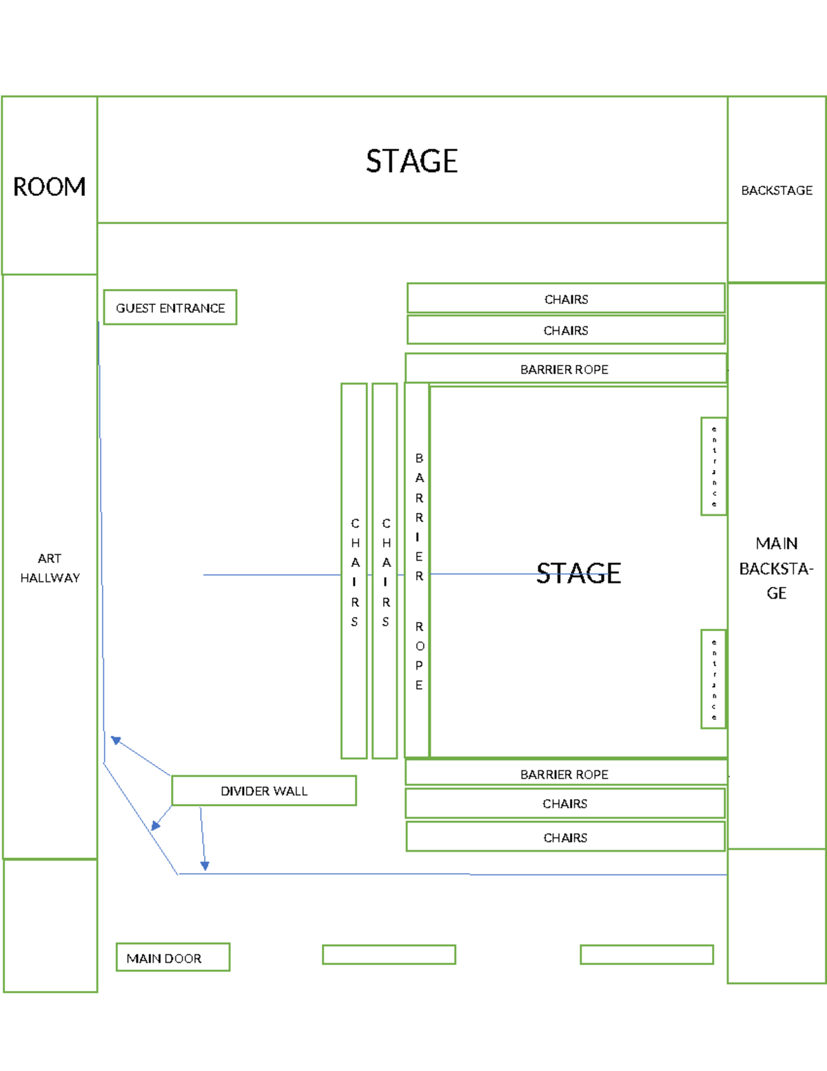 Floor PLAN 1 - Food and Beverage Services - STAGE ROOM BACKSTAGE MAIN ...