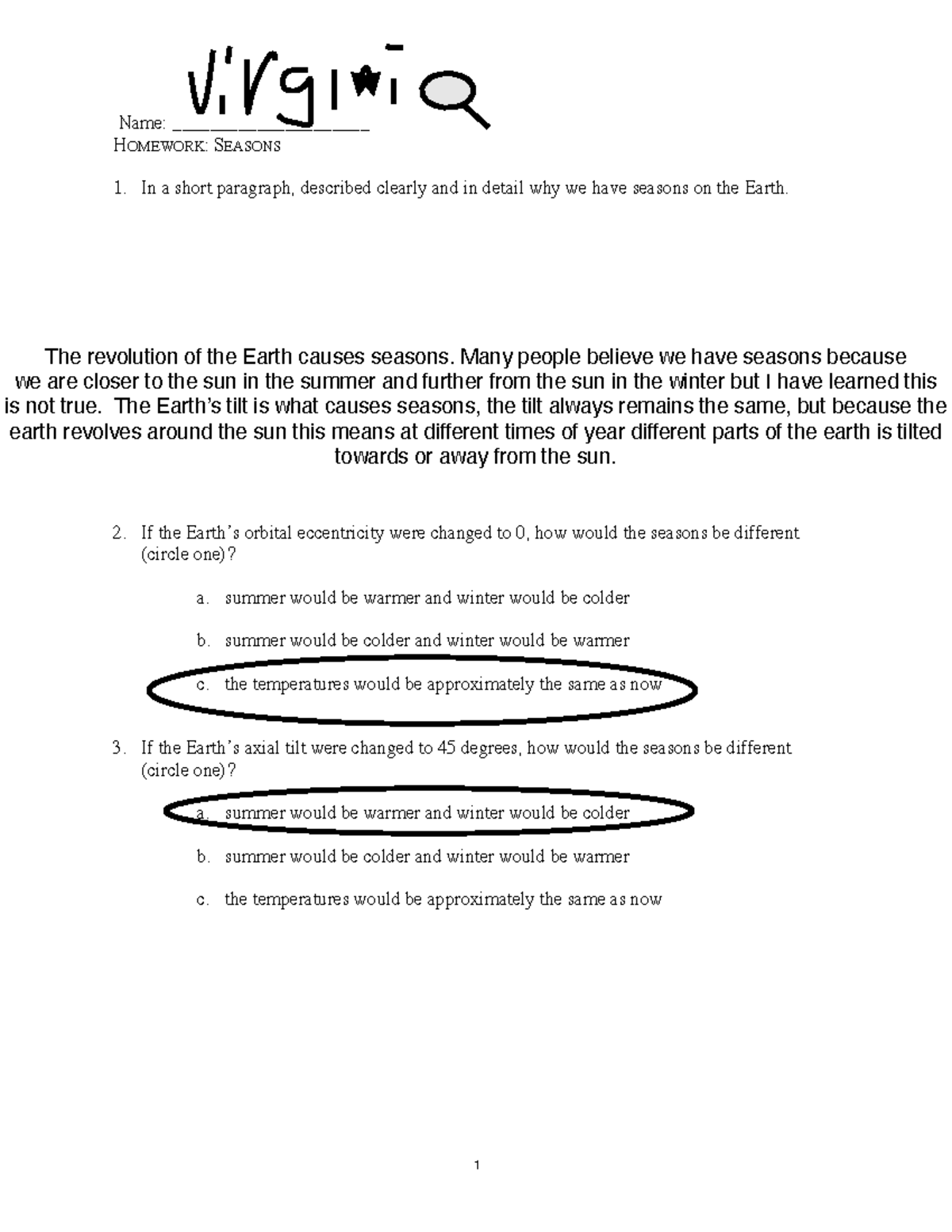 6 - Seasons - hu; - 1 Name: _____________________ HOMEWORK: SEASONS In ...