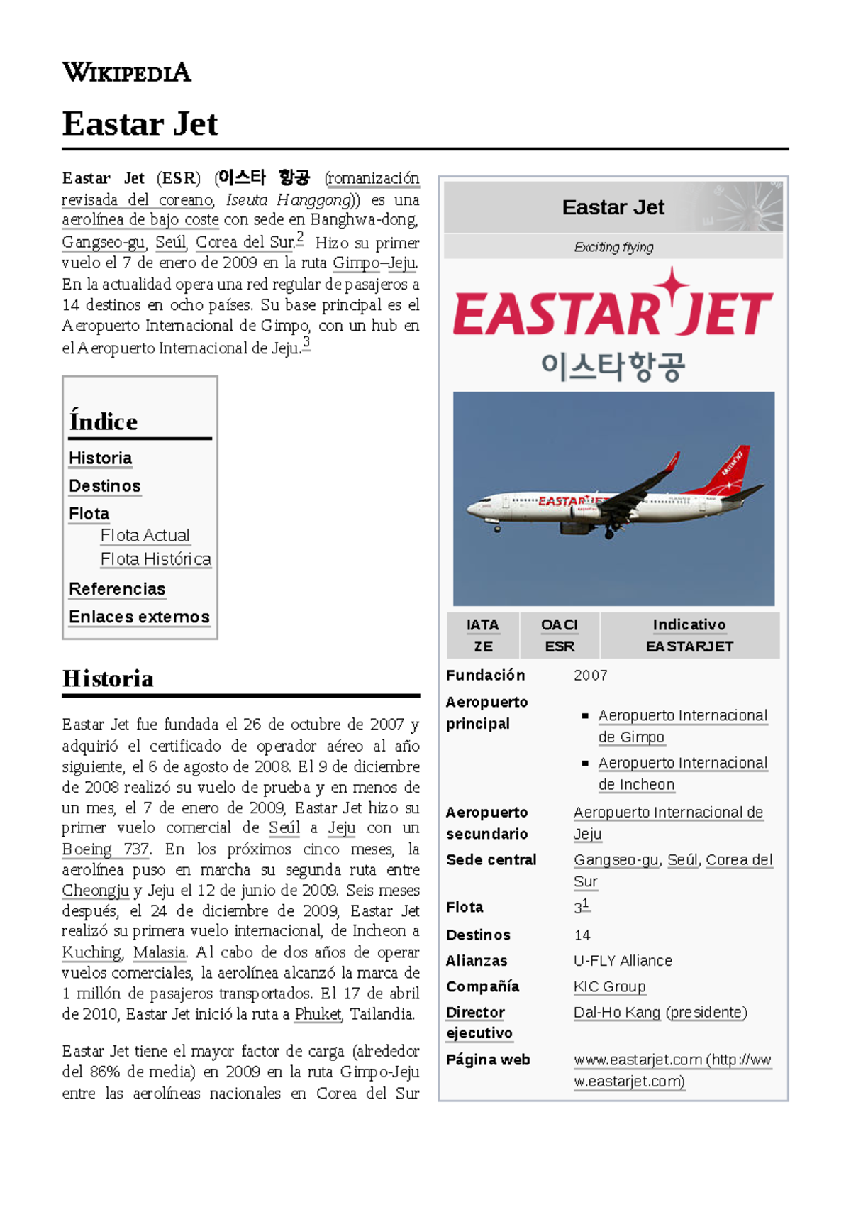 Eastar Jet - Conoce más - Eastar Jet Exciting flying IATA ZE OACI ESR ...