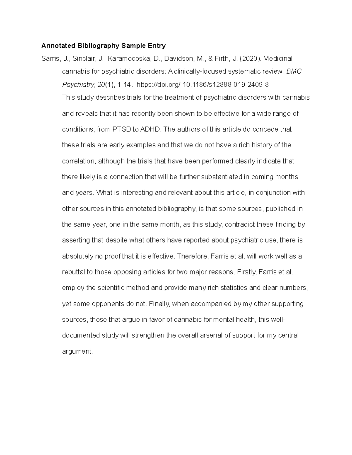 Engl147 Week 3 Annotated Bibliography Sample Entry - Annotated