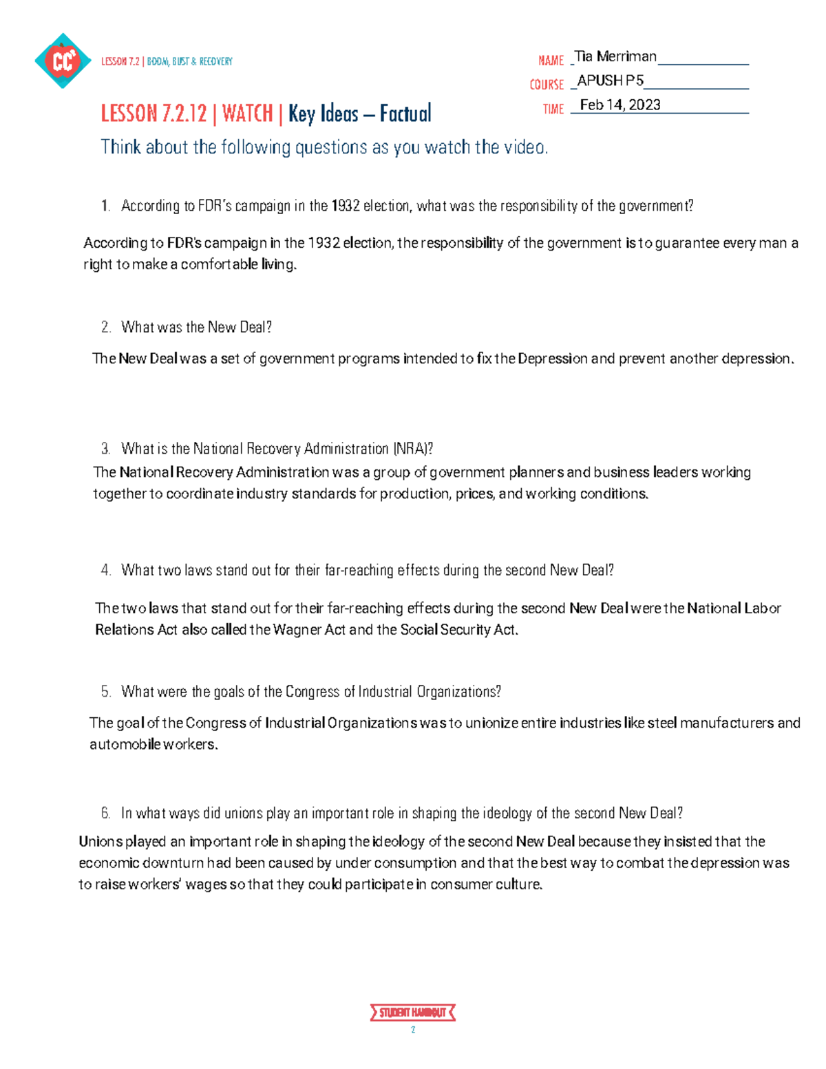 Tia Merriman - cc new deal curriculum - LESSON 7 | BOOM, BUST ...