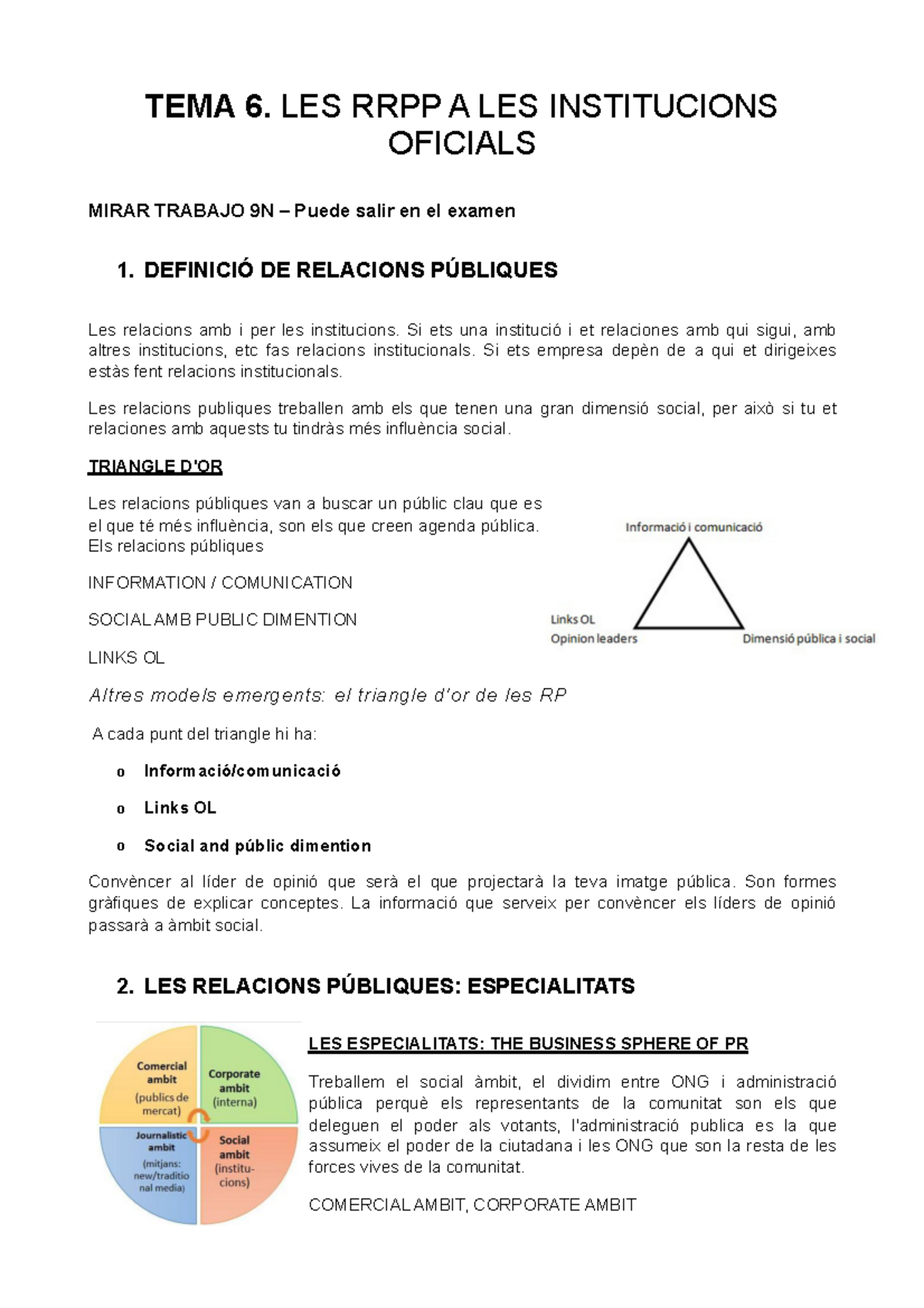 Técnicas de RRPP TEMA 6 - TEMA 6. LES RRPP A LES INSTITUCIONS OFICIALS MIRAR TRABAJO 9N – Puede ...