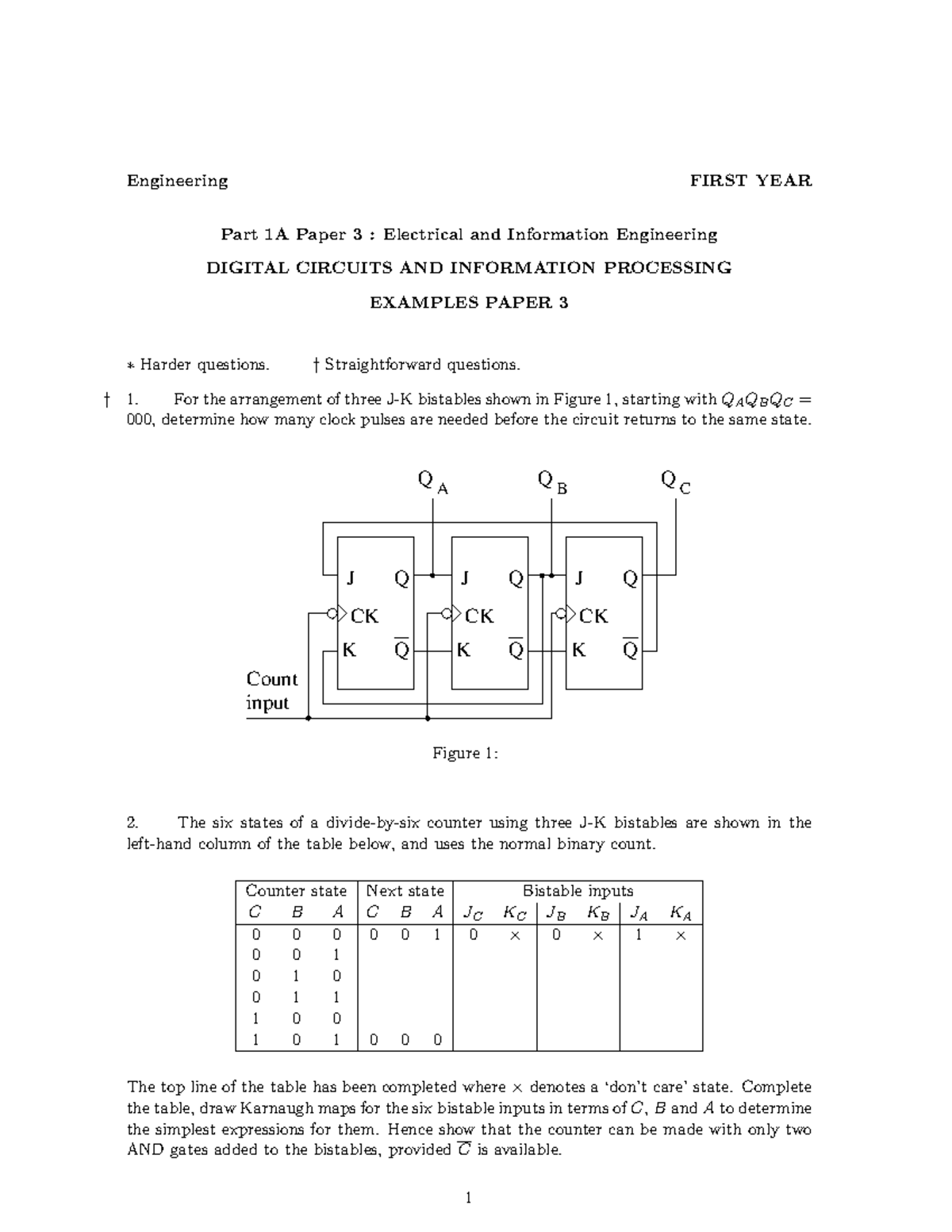 DCIP 1P3 3 - notes - Engineering FIRST YEAR Part 1A Paper 3 ...
