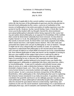 [Solved] The purpose of this Touchstone is to apply what youve learned ...