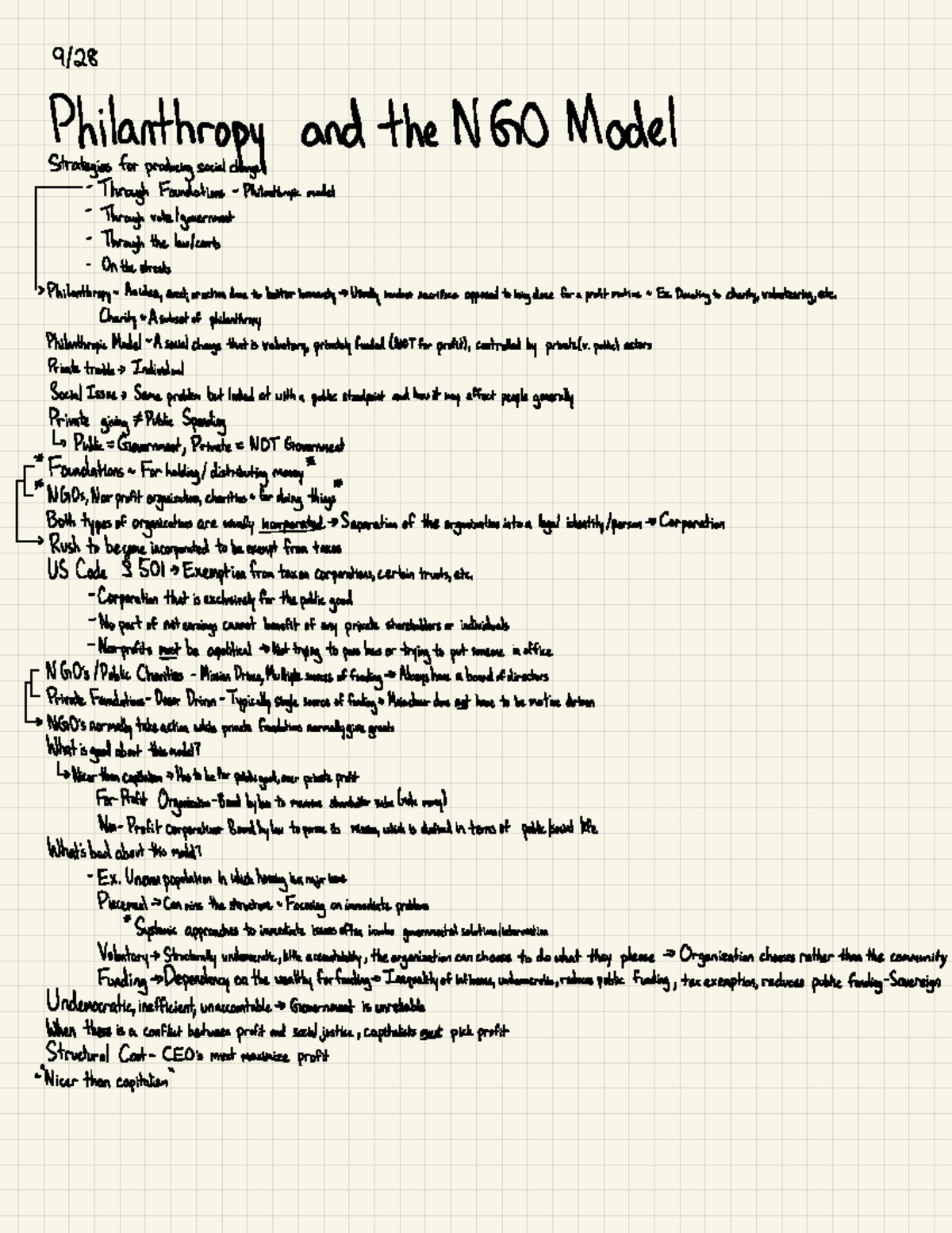 Hdev100 - Philanthropy and the NGO Model - 9/ Philanthropyand the NEO ...