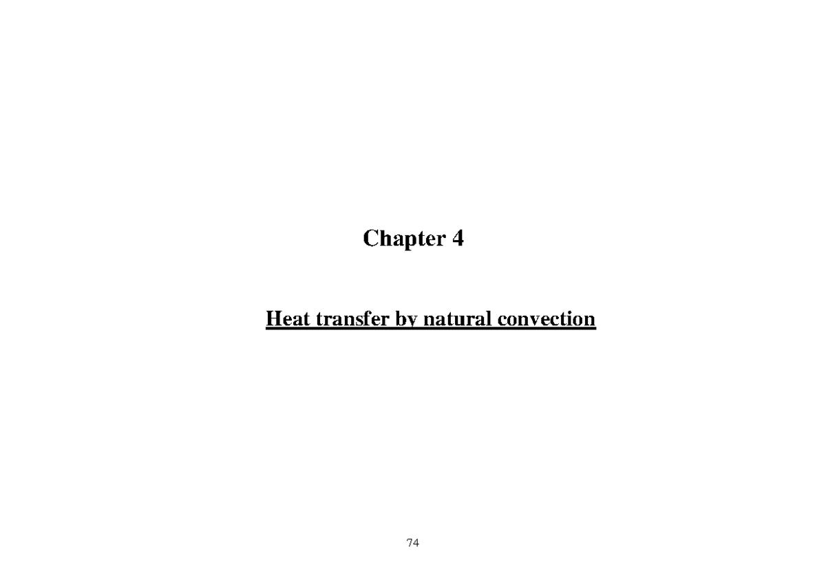 Heat Transfer By Natural Convection Chapter 4 Heat Transfer By