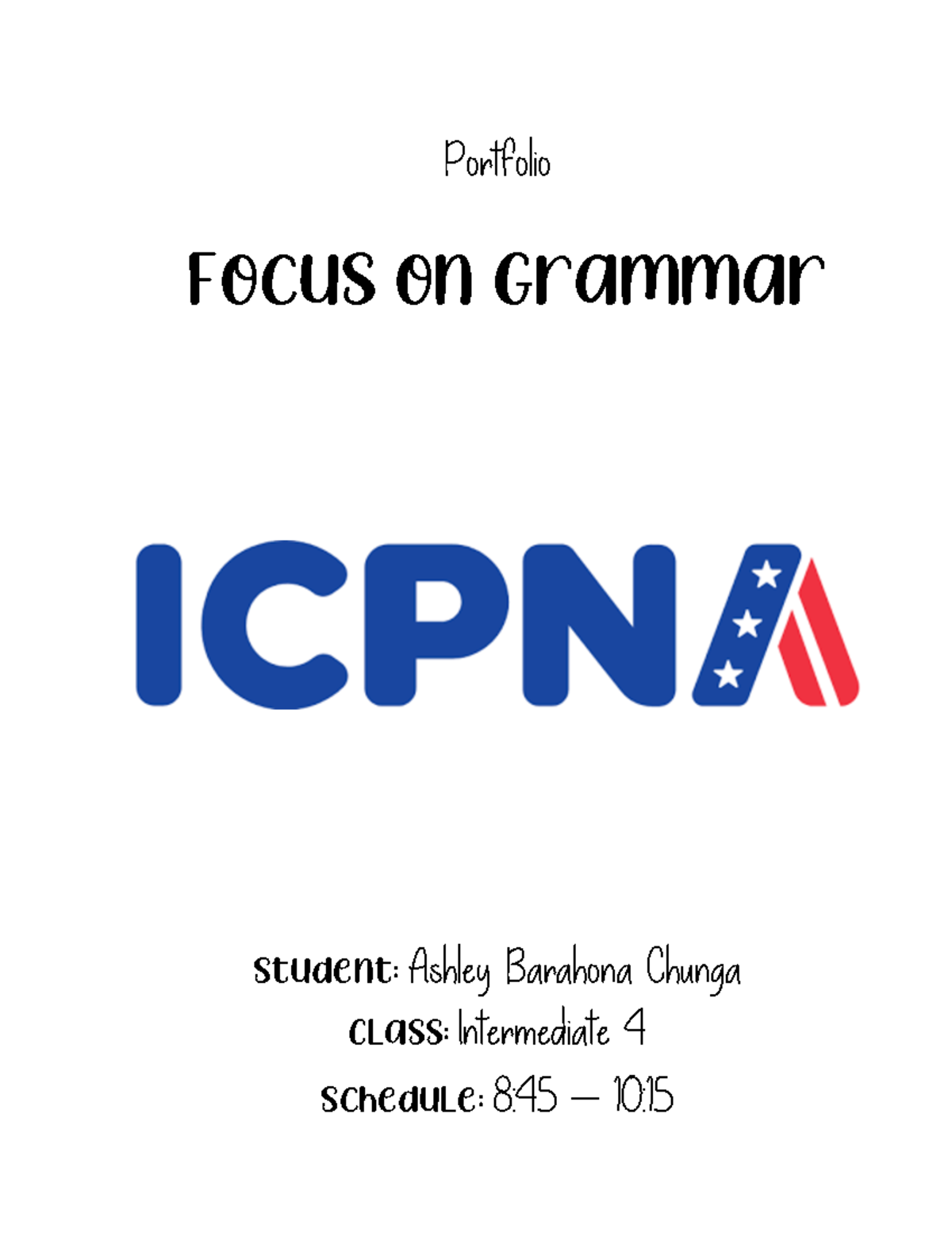Portfolio Adv4 - Icpna Advance 04 - Portfolio Focus on Grammar Student ...