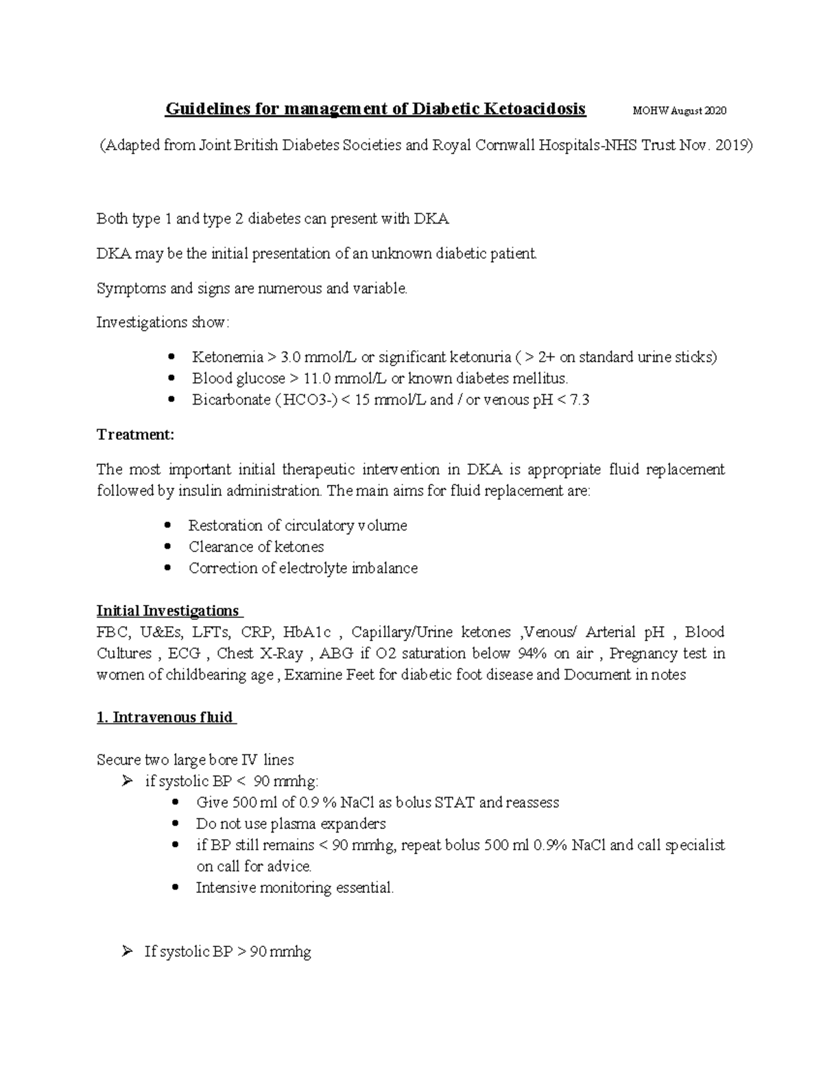1.DKA Protocol - notes - Guidelines for management of Diabetic ...